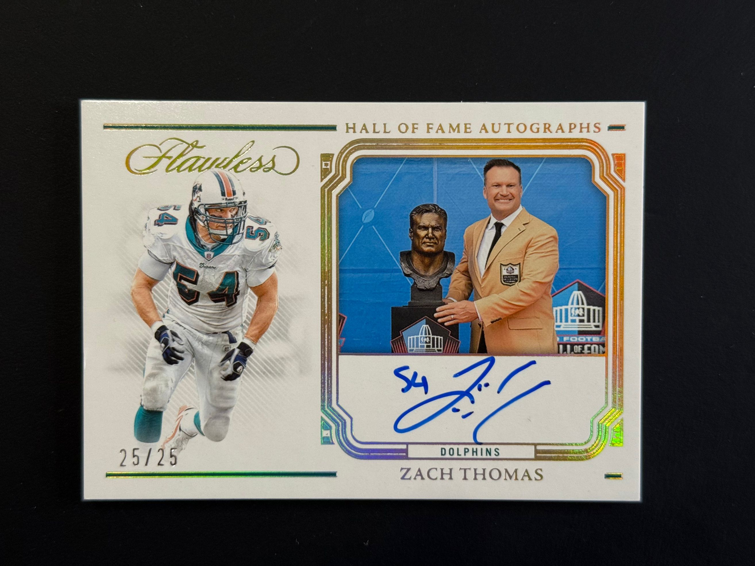 2023 Panini Flawless Zach Thomas 【肥猫代卖】K12L 手提 橄榄球 名人堂 扎克杜马斯 签字 卡签 尾编 ...