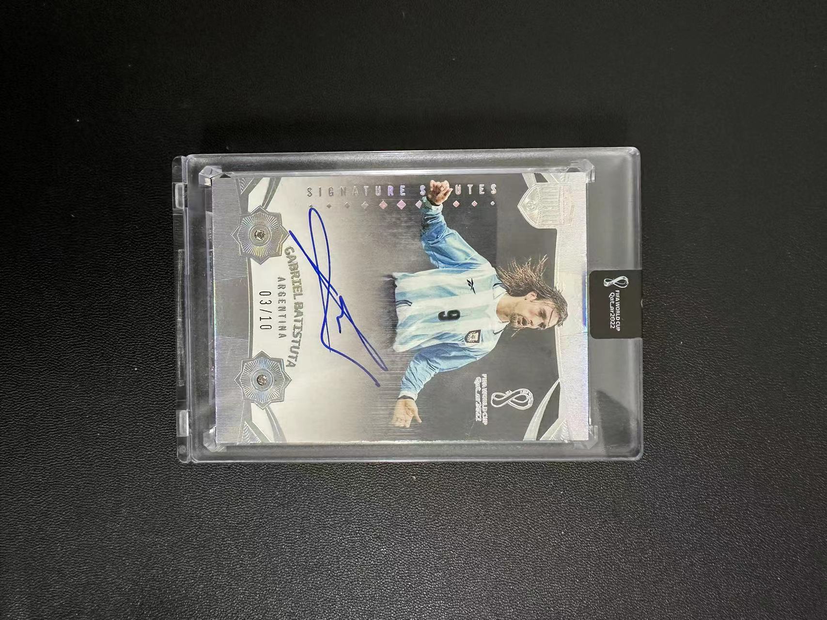 2022 Panini World Cup Eminence Gabriel Batistuta 巴蒂斯图塔 国米 罗马 阿根廷战神 签字 卡 ...