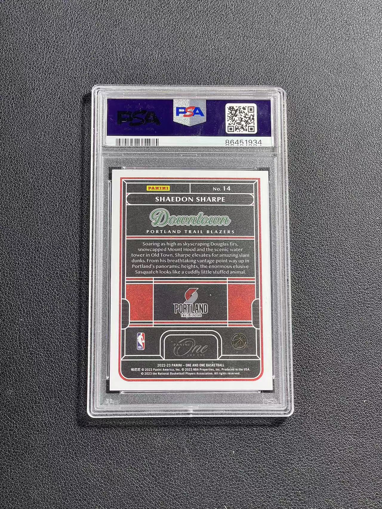 【超新星精品】2022-23 One and One Shaedon Sharpe RC新秀 开拓者 谢登夏普 downtown 城市 DT ...