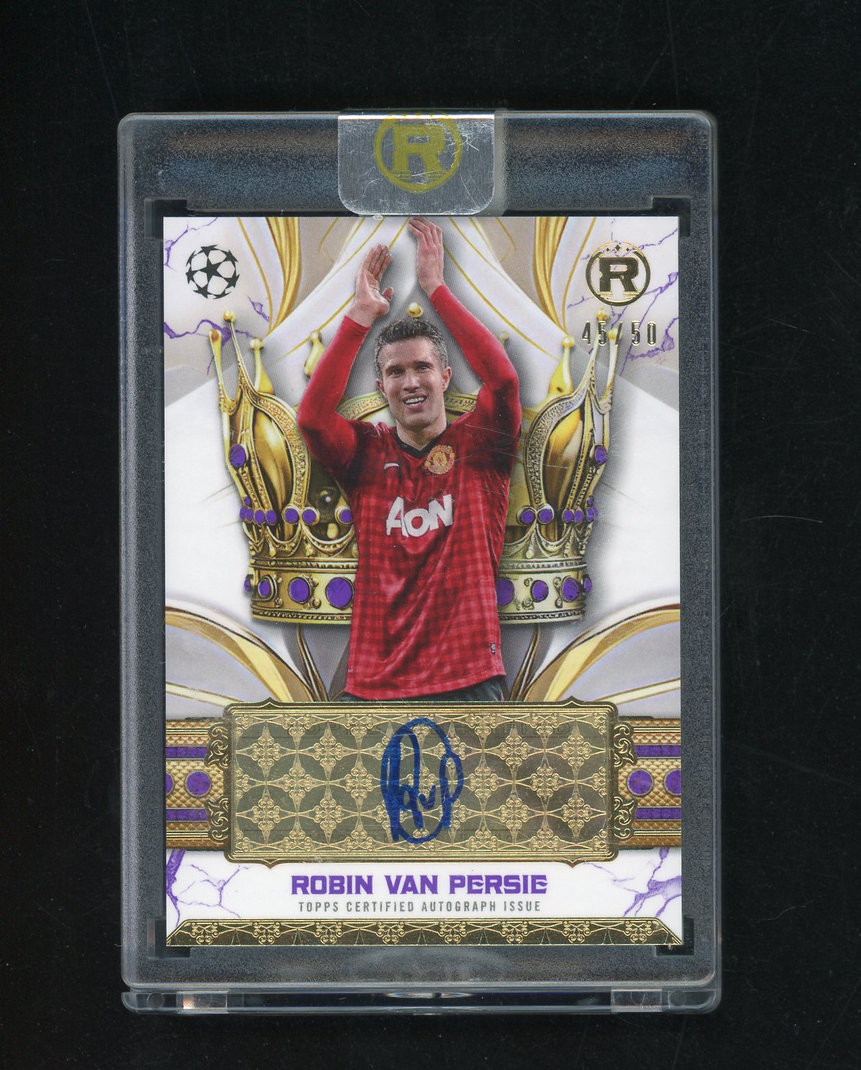 2025 Topps 欧战 Reverence 尊崇 尊耀元年 Robin van Persie 大将军 范佩西 皇冠传奇签字 紫平行 曼联 ...