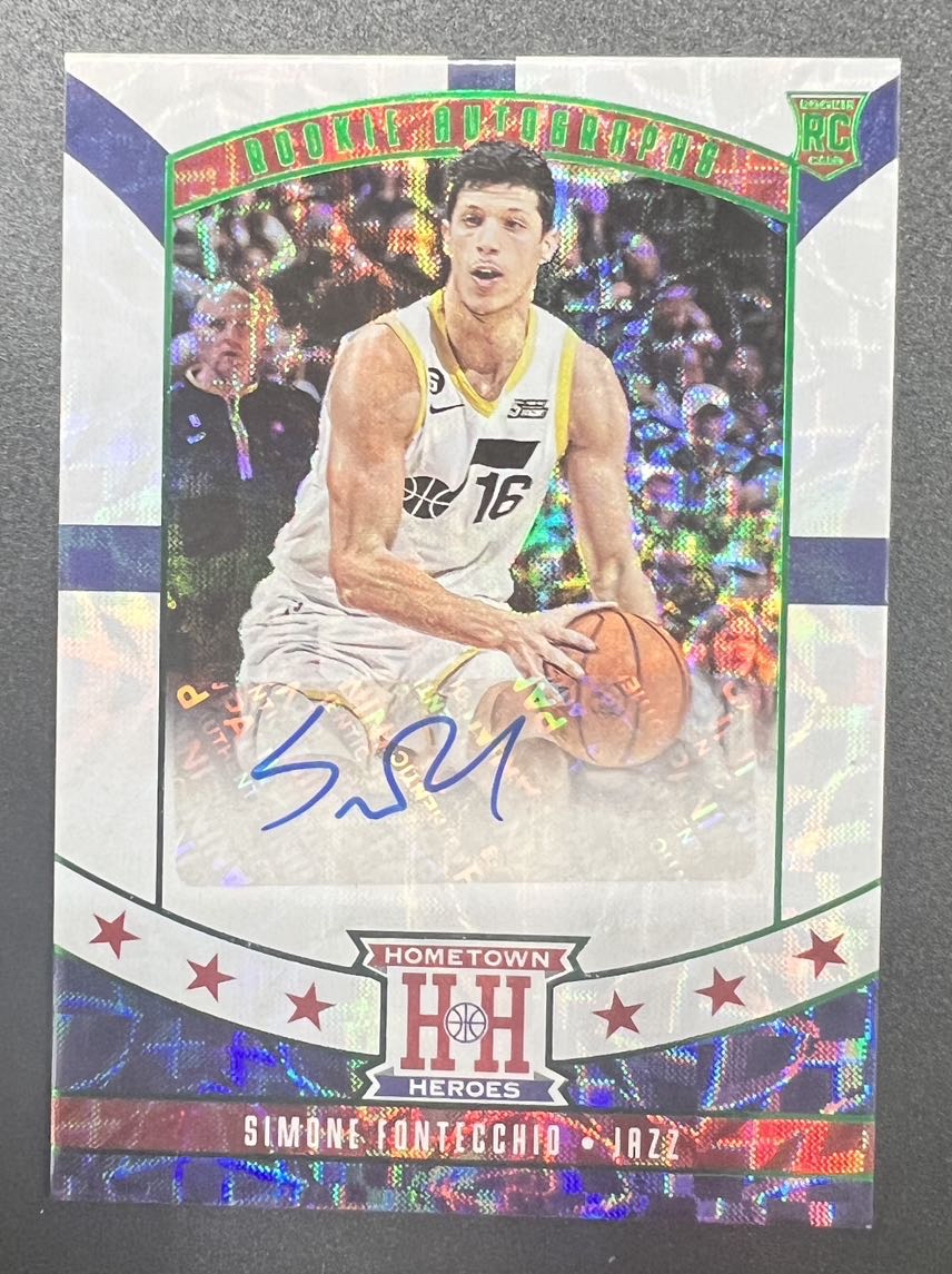 2022-23 Panini Chronicles simone fontecchio RC 爵士 新秀 西蒙尼冯泰尼奥 签字 ...