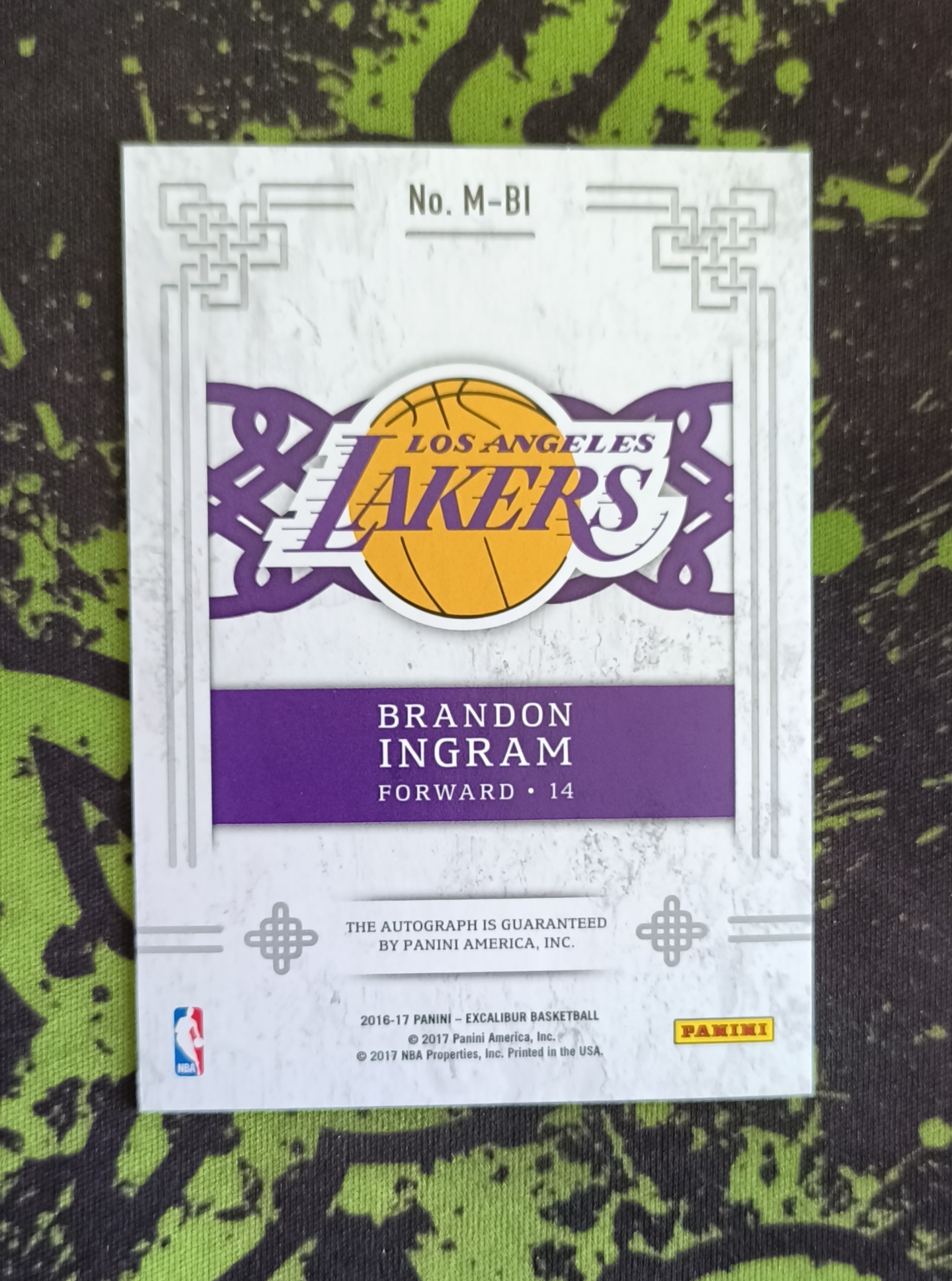 2016 17 Panini Excalibur Brandon Ingram Rc 圣剑 新秀 湖人 布兰登 英格拉姆 签字 149编 莺哥