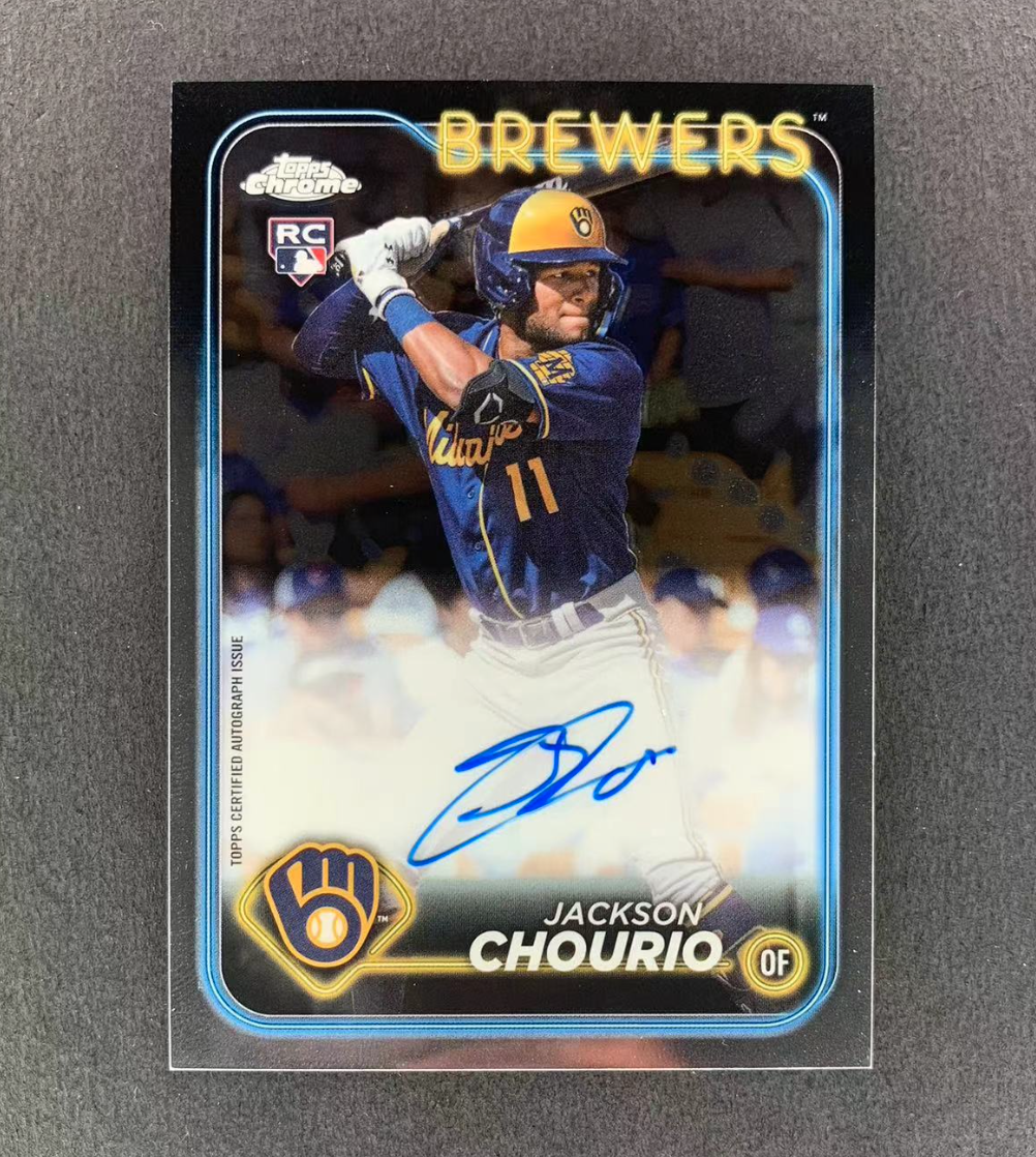 2024 Topps Chrome Jackson Chourio RC 杰克逊 乔里奥 新秀 签字 Rookie 密尔沃基酿酒人 MLB 棒球 卡淘