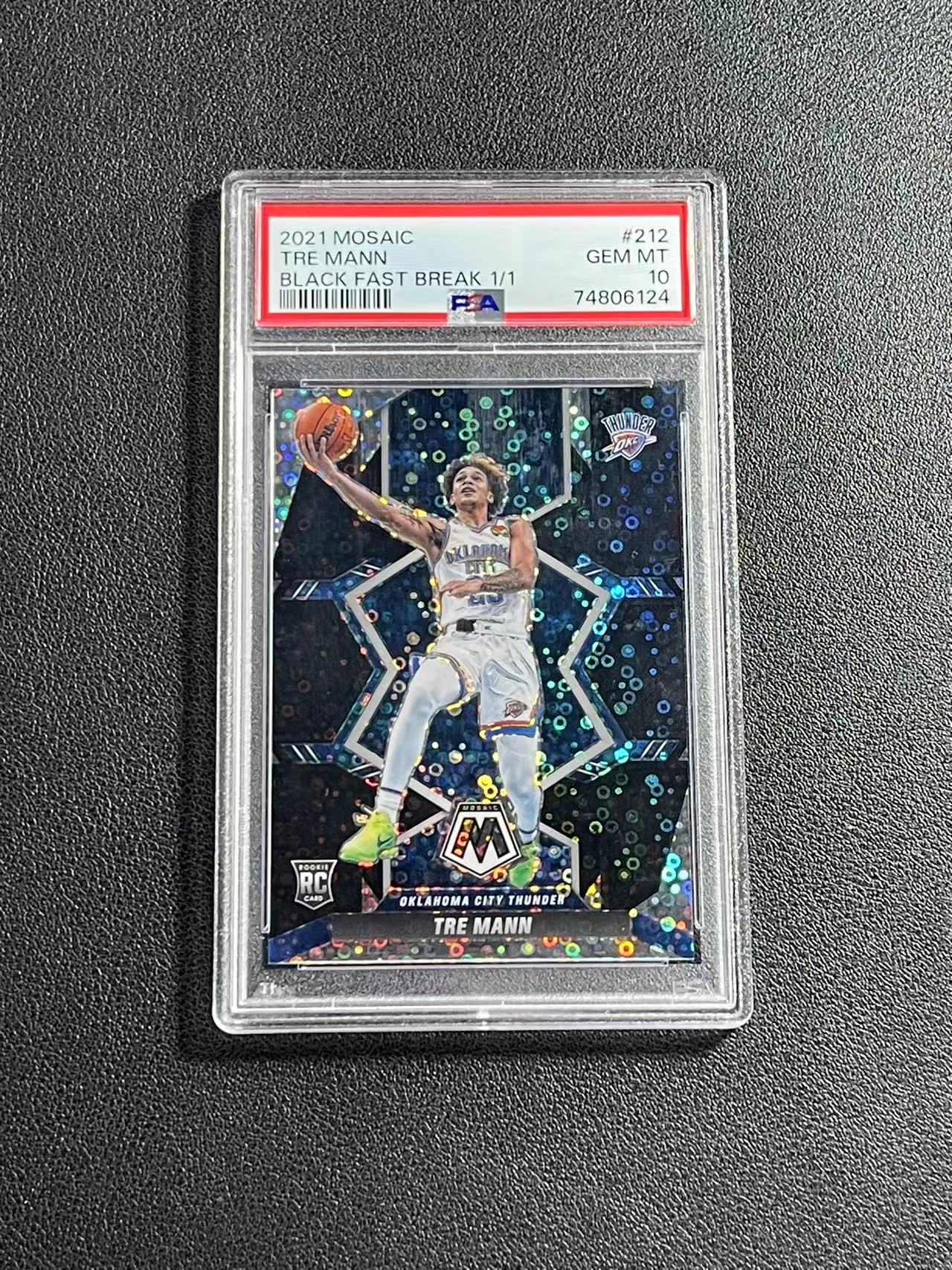 【超新星精品】2021-22 Panini Mosaic Tre Mann RC 马赛克 新秀 雷霆 特雷曼恩 1of1 1/1编 黑泡泡折 ...