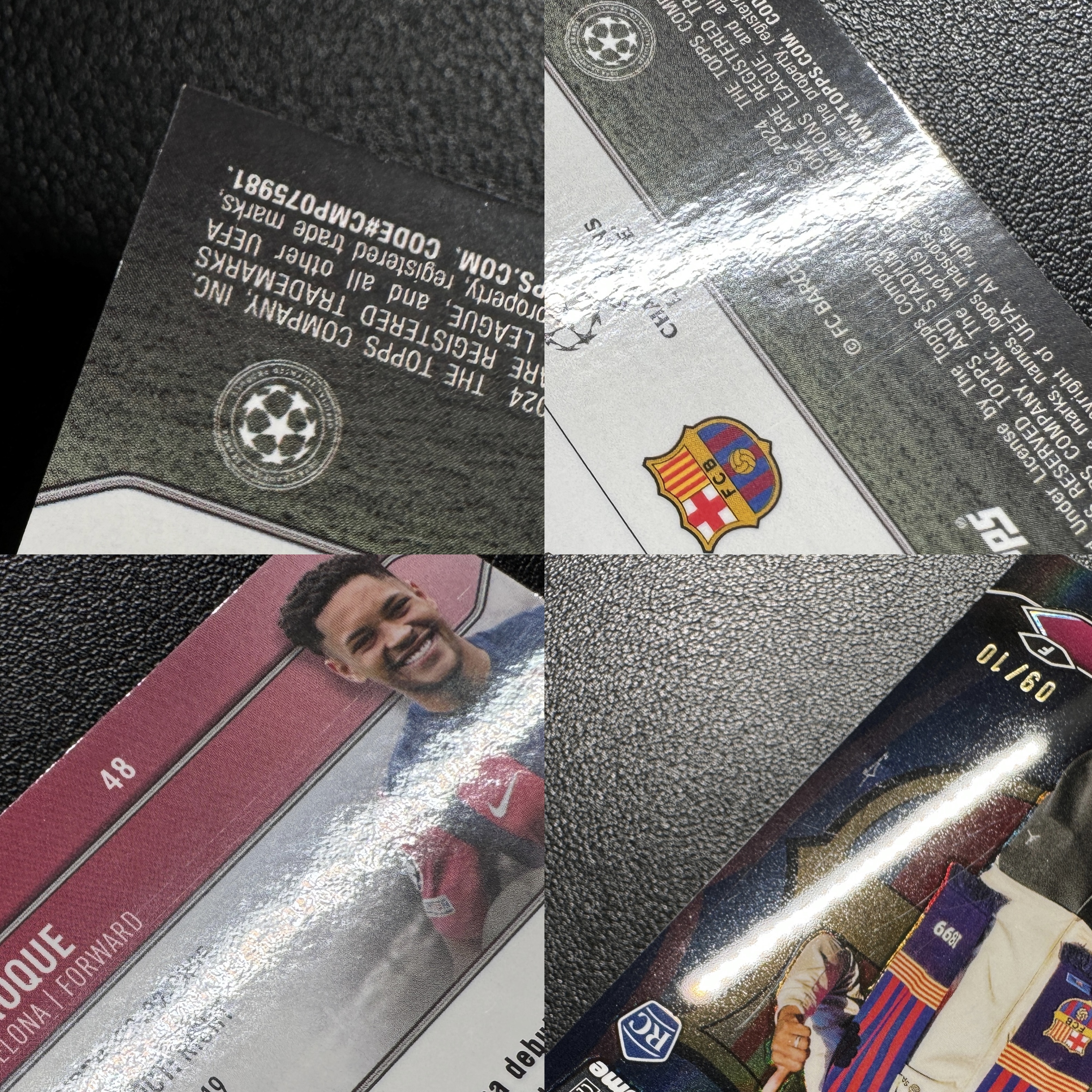 【FCB拍卖】2023-24 TOPPS CHROME STADIUM VITOR ROQUE 维托尔 罗克 新秀 RC 10编 9/10 黑 ...
