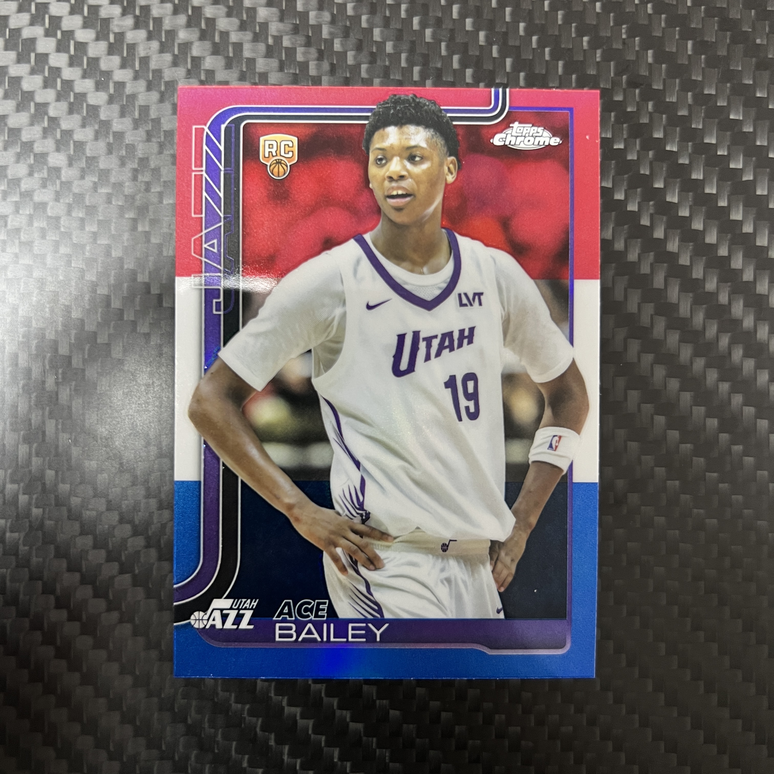 2025 Topps Chrome Airious "Ace" Bailey RC 【杰克森拍卖】埃斯 贝利 爵士 新秀 三色折 雕哥 卡淘