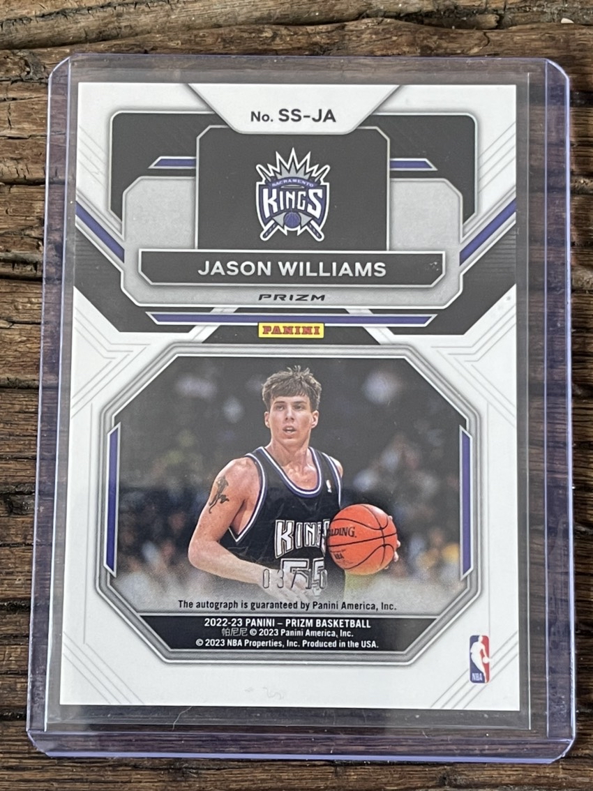 2022-23 Panini Prizm Jason Williams 贾森威廉姆斯 白巧克力 金折签字auto限量/10编 国王名宿 卡品如图收藏必备 lll 卡淘