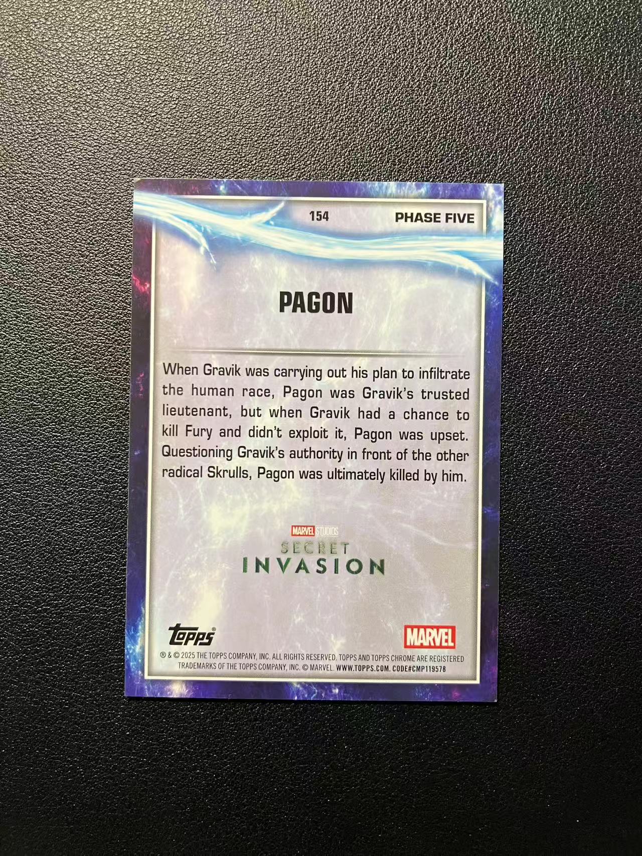 2025 Topps Chrome Marvel Pagon 漫威Chrome 佩贡 33/76编 美国队长折 美队折 Base 克里人士兵 ...