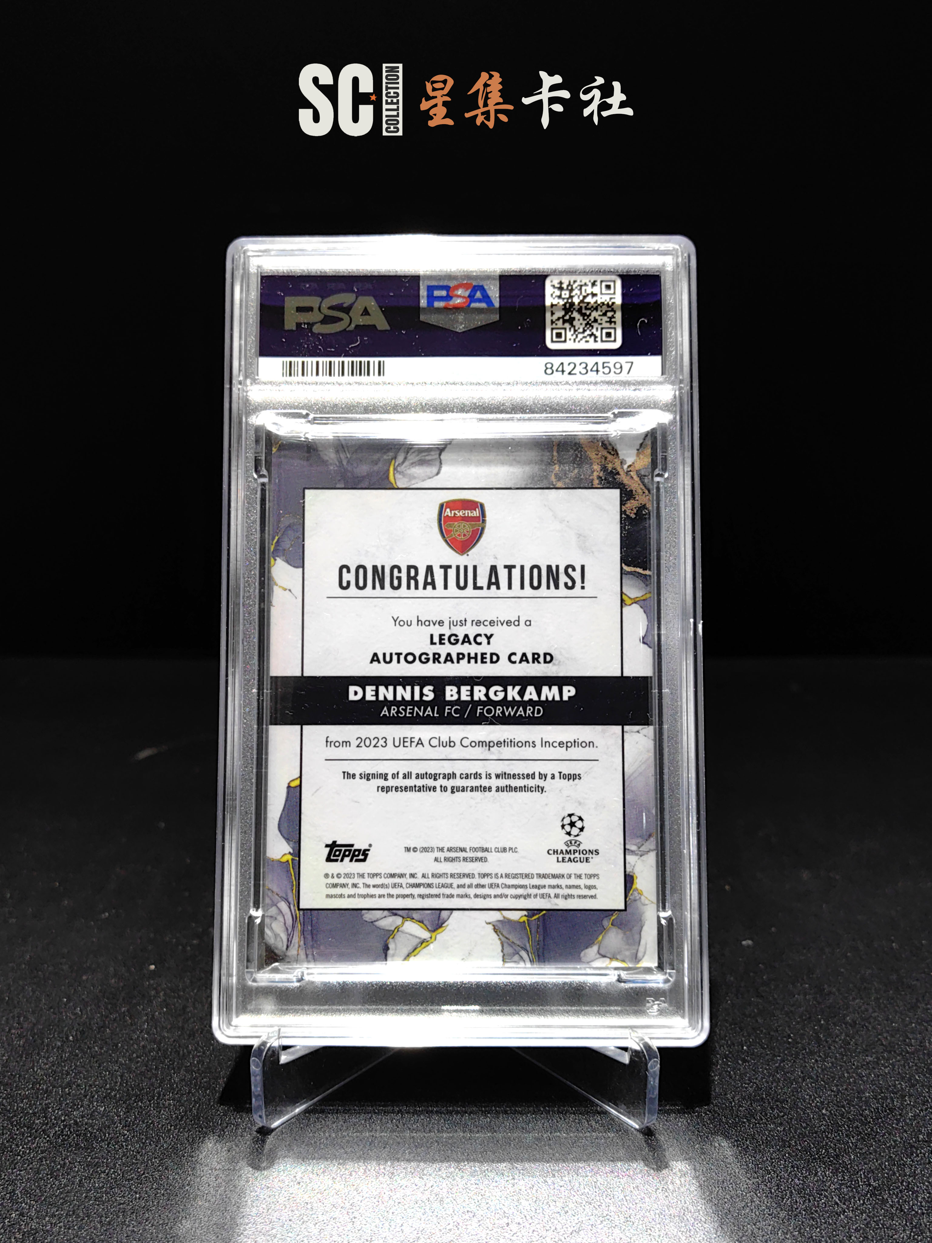 2022-23 Topps Inception 盗梦空间 Dennis Bergkamp 博格坎普 9/10编 红折 签字 阿森纳 color ...