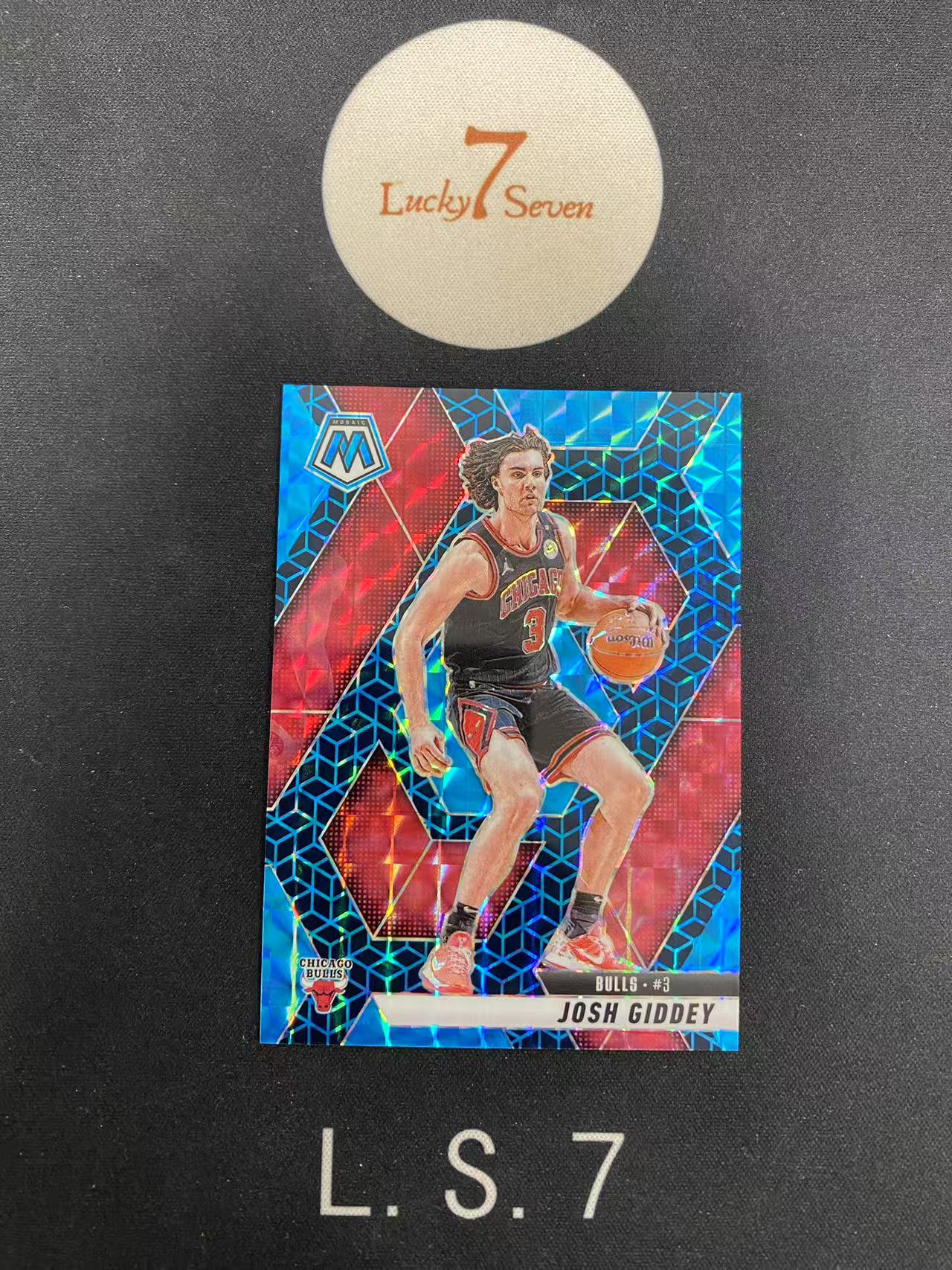 2024-25 Panini Mosaic Josh Giddey LS7拍卖 马赛克 公牛 约什 吉迪 18/25 先行独占 蓝折 Base ALG1 卡淘