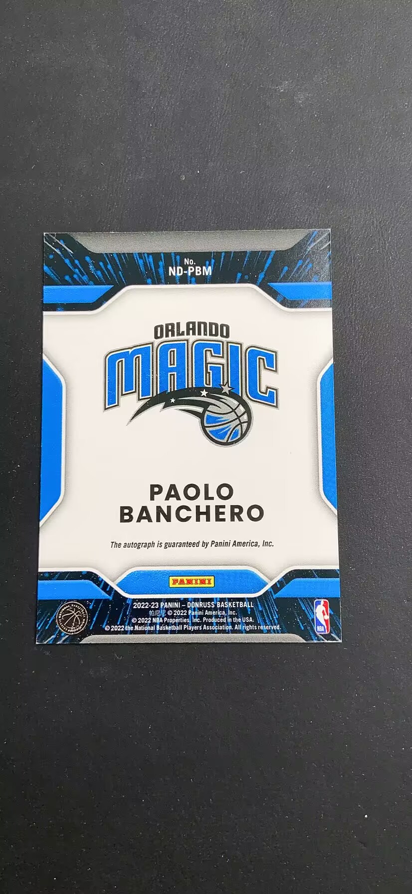 2022-23 Panini Donruss Paolo Banchero 【肥猫代卖】PuPu 杜蕾斯 新秀 魔术 班切罗 班凯罗 next ...
