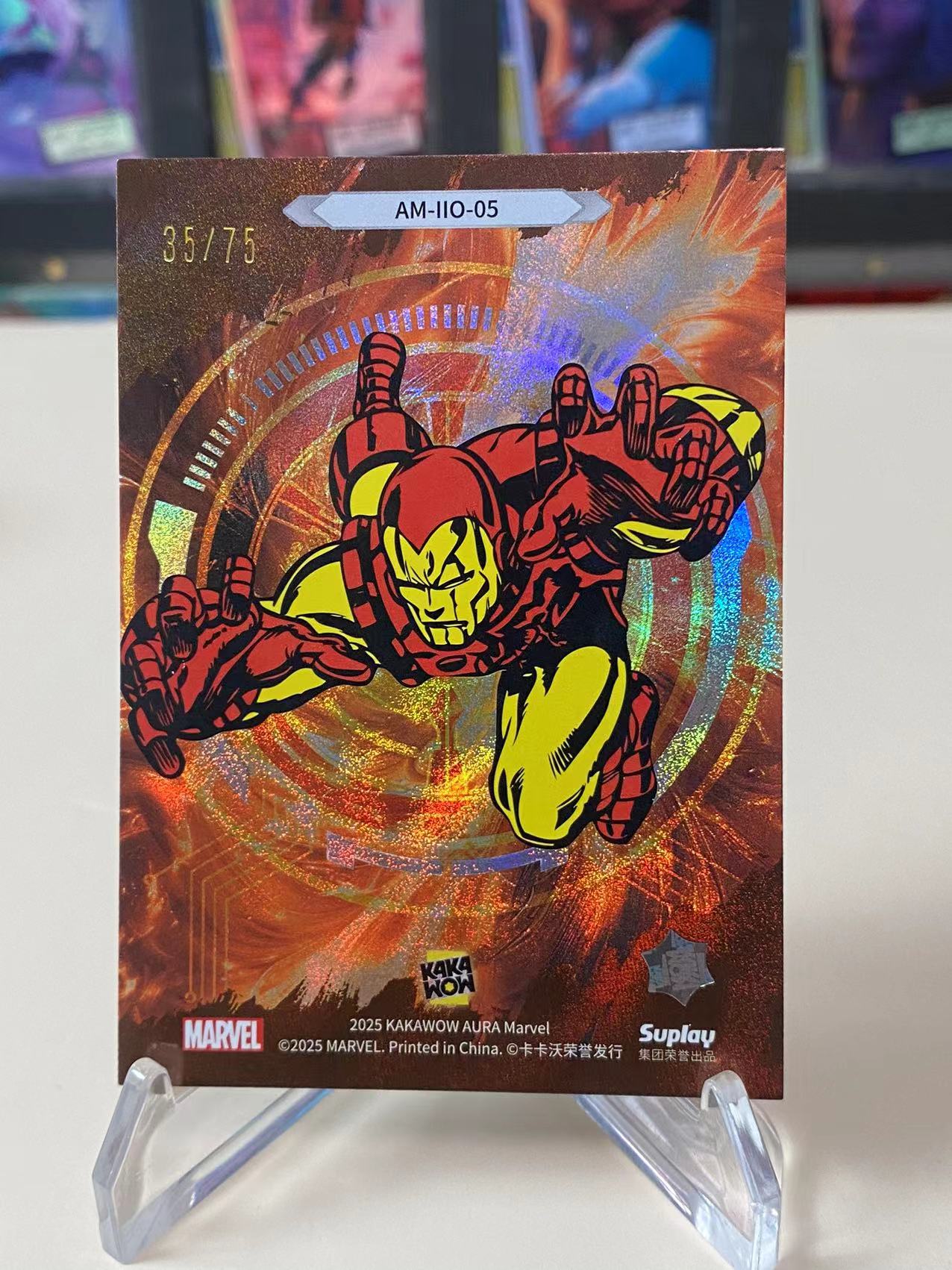 2025 Kakawow Marvel (MCU) AURA 卡卡沃 漫威系列收藏卡 限编35/75 橙折 钢铁侠传奇 卡品如图【-KB】D 卡淘