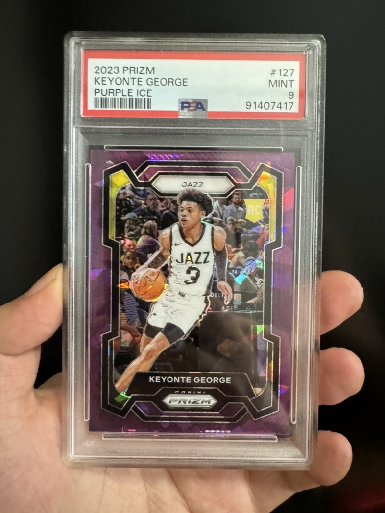 2022-23 Panini Prizm Keyonte George RC pz 基昂特 乔治 猪猪侠 爵士 正 新秀 紫碎冰 折射 149 ...