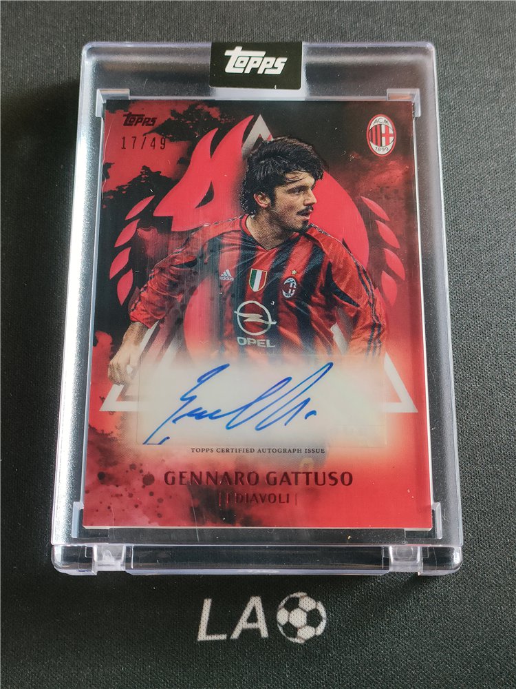 【LA足球】2024-25 topps GENNARO GATTUSO AC米兰125周年纪念 高端队盒 真纳罗 加图索 意大利 签字卡 49 ...