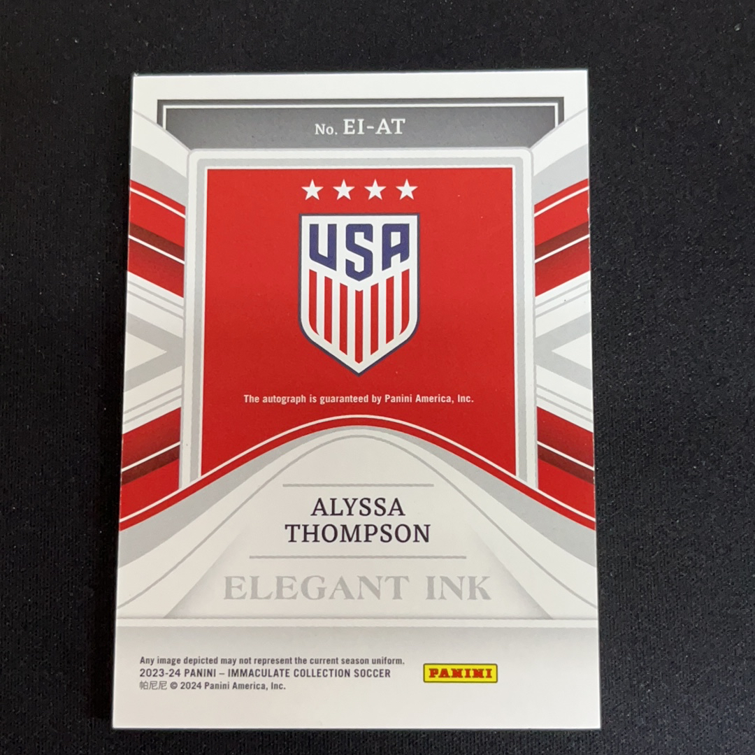 2023-24 Panini Immaculate thompson 【SS】爱咪咪 美国 女足 阿丽莎 汤普森 INK签字 99编 限量 ...