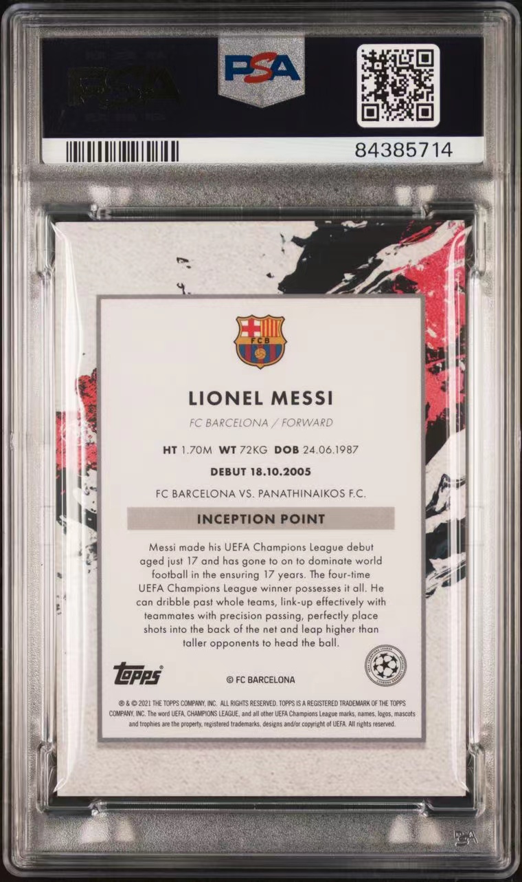 2020 Topps inception Lionel Messi 【承蒙抬爱】梅西 3/5编盗梦空间橙折 完美十号 巴塞罗那队魂带领阿根廷 ...