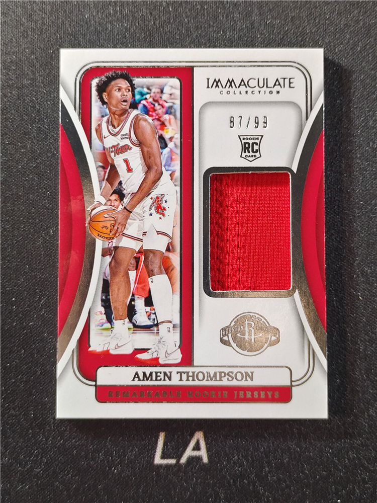 【LA拍卖】2023-24 Panini Immaculate Amen Thompson 新秀RC 阿门 汤普森 最佳新秀二阵 火箭 ...