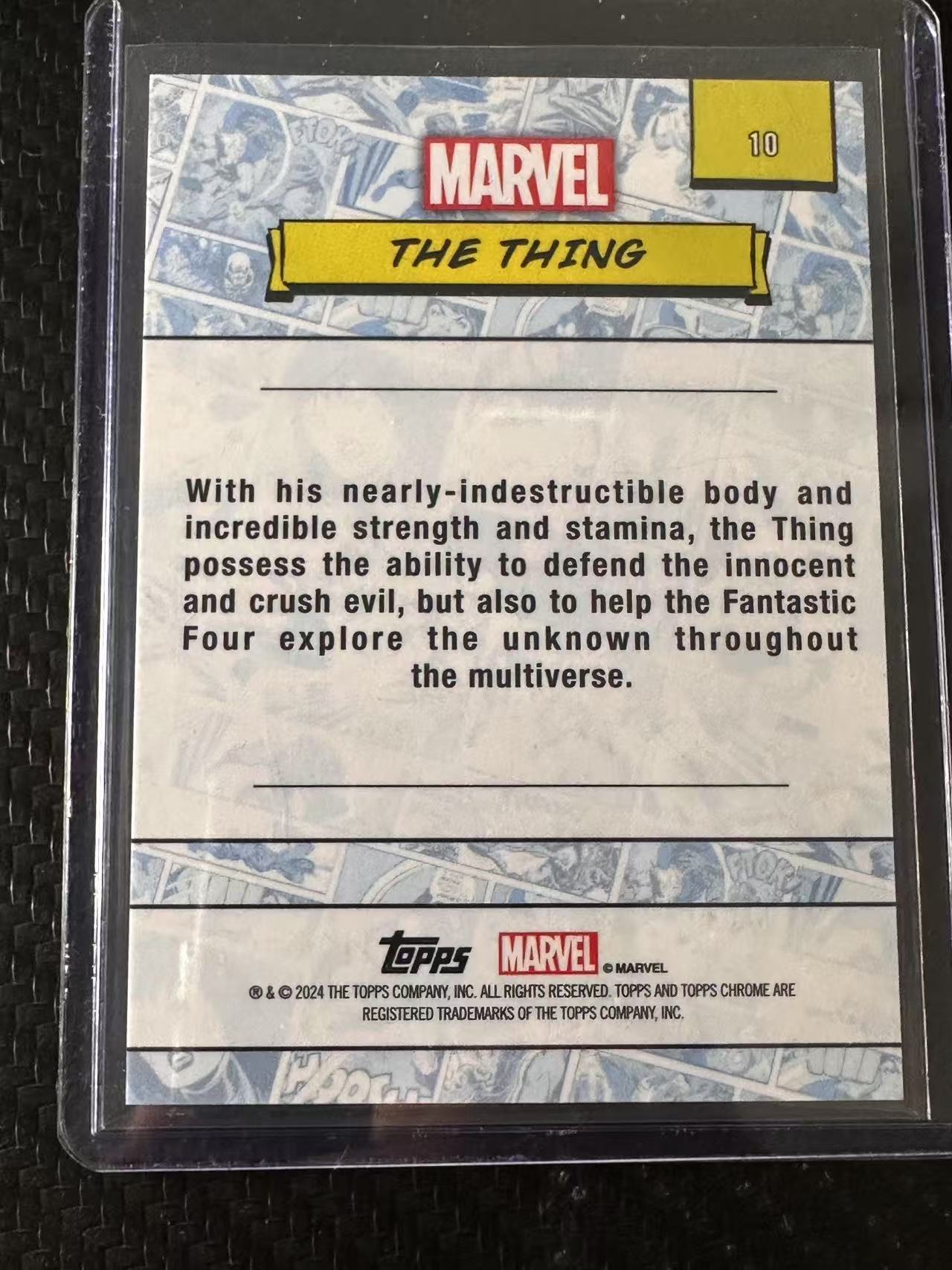 2024 Topps Marvel (MCU) 漫威 Chrome 元年 【十点代拍】 131/150编 蓝波纹折射 石头人 The ...