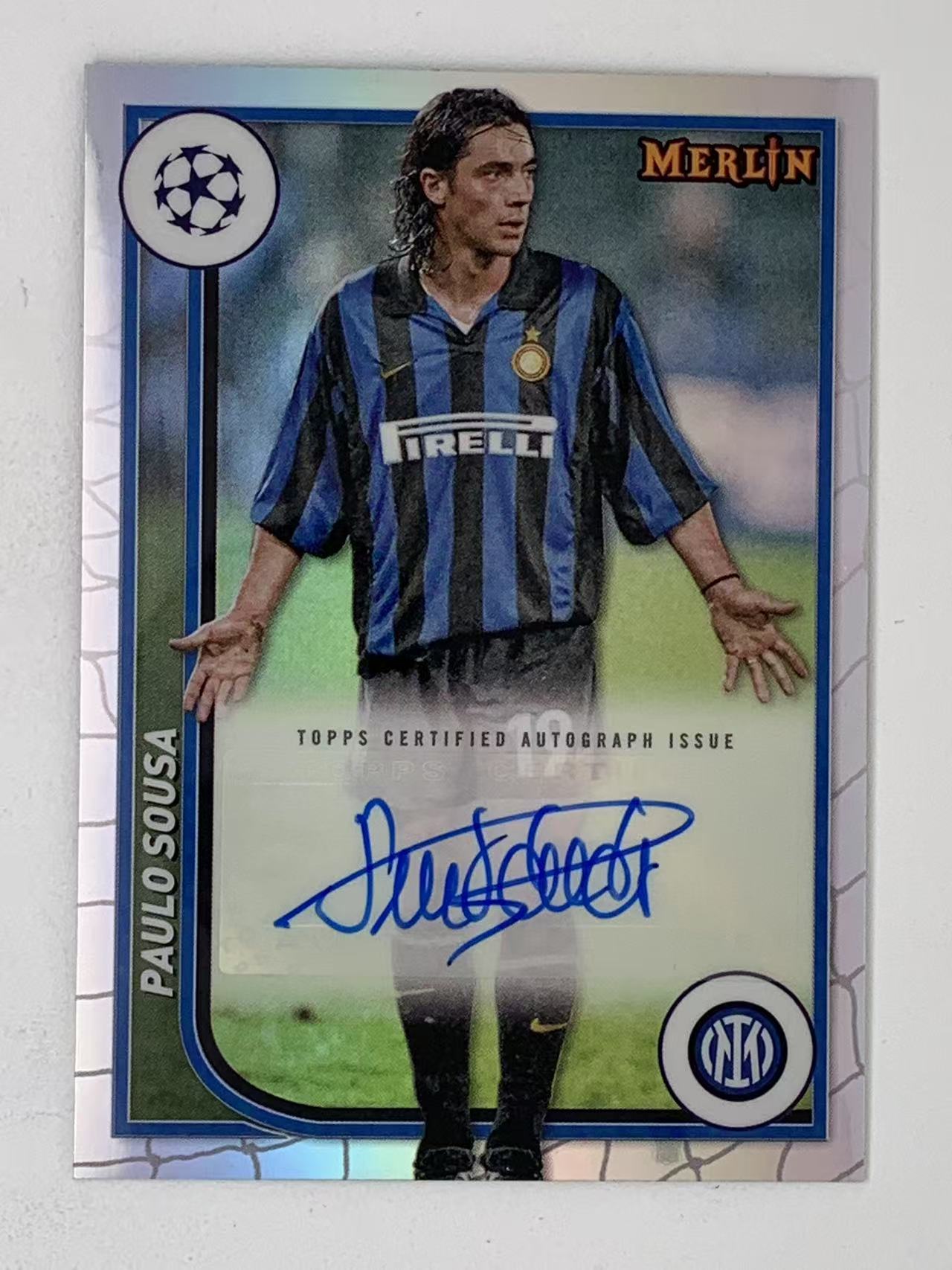 2024 Topps merlin Paulo Sousa 【宁动拍卖】欧冠 梅林 国际米兰 葡萄牙 保罗 索萨 银折 折射 签字 签名 收藏 ...
