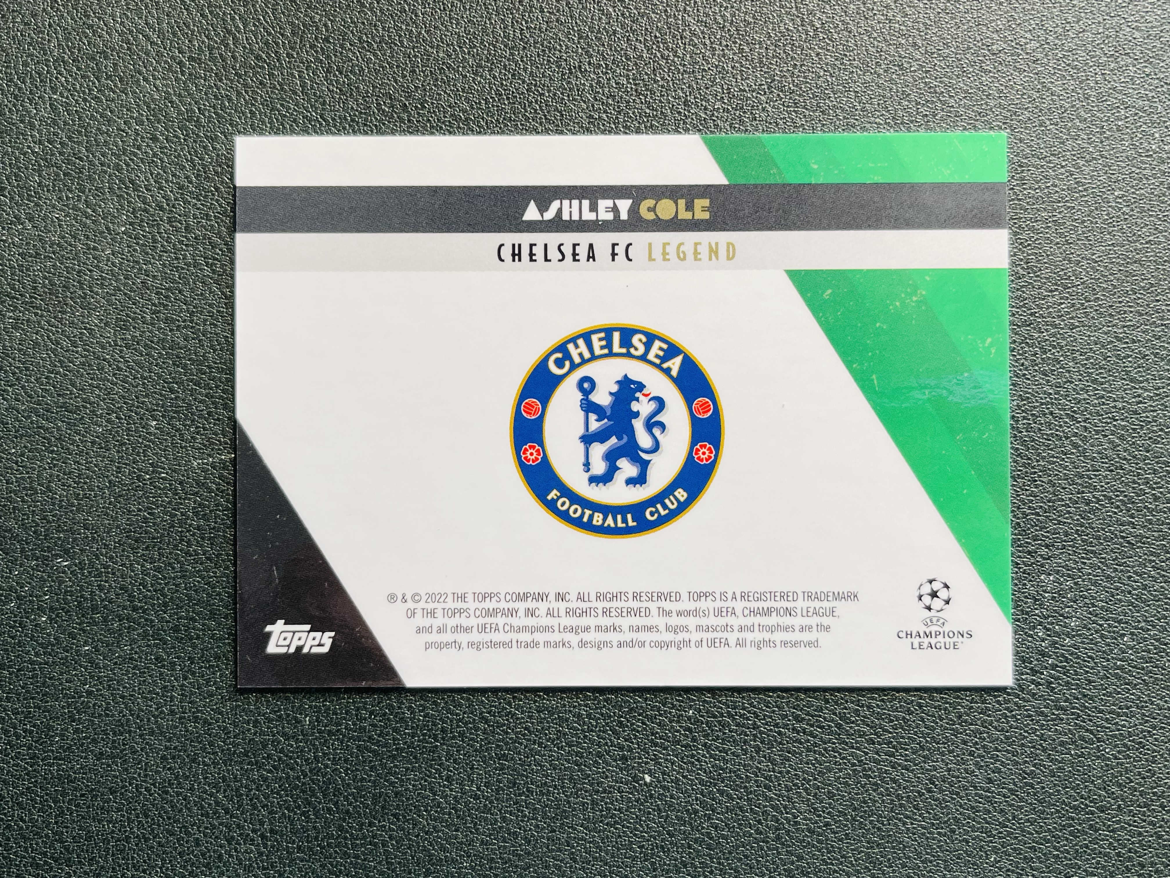 【CHILL官方代拍】cy024 2022 Topps Deco 德科 切尔西 Ashley Cole 阿什利 科尔 Legend传奇特卡 绿 ...