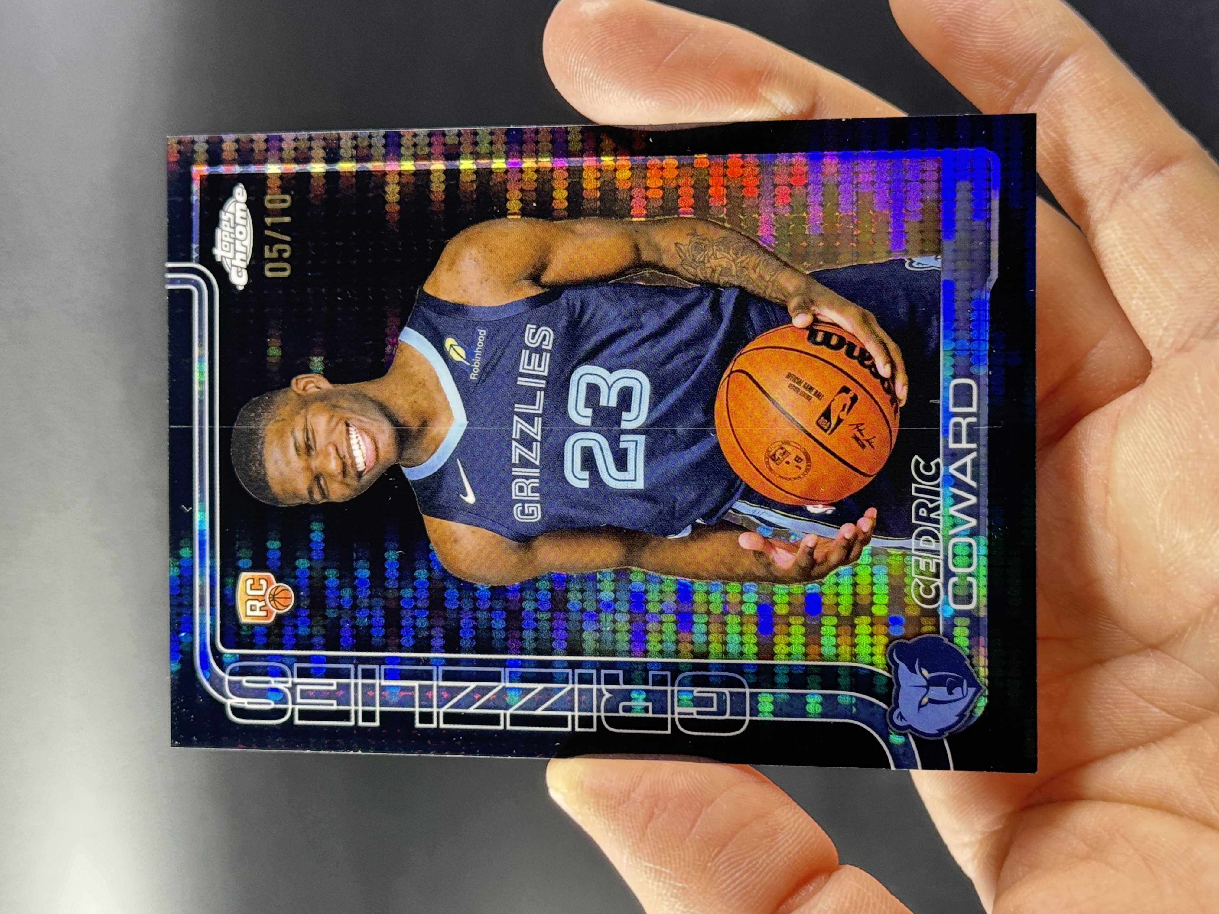 【喷子拍卖】2025-26 Topps Chrome Cedric Coward 孟菲斯灰熊 塞德里克 考沃德 RC 新秀 黑脉冲折 10编 ...