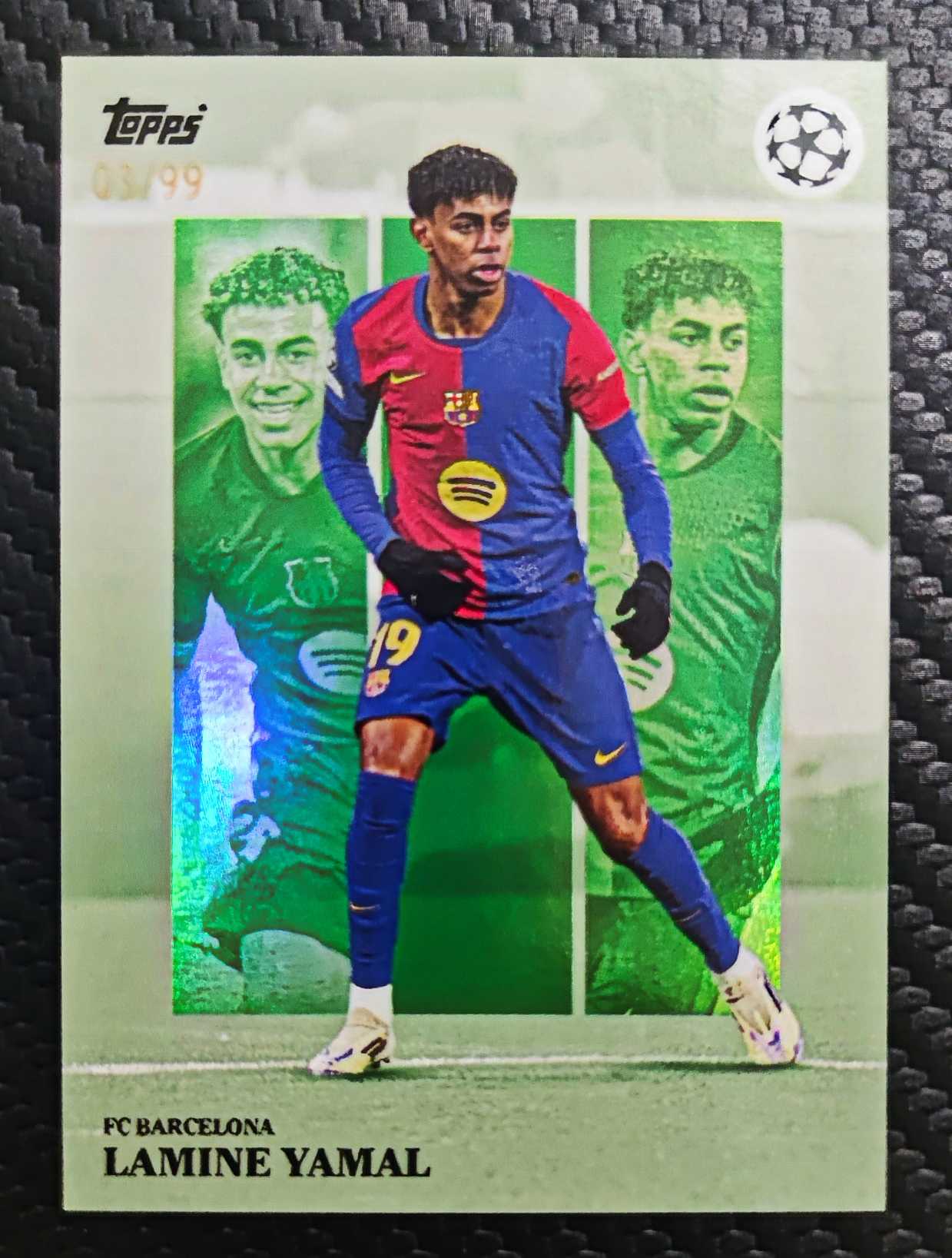 2025 Topps simplicidad Lamine Yamal 欧冠 极简 西班牙 巴萨 巴塞罗那 拉明 亚马尔 小孩哥 99编 绿折 ...