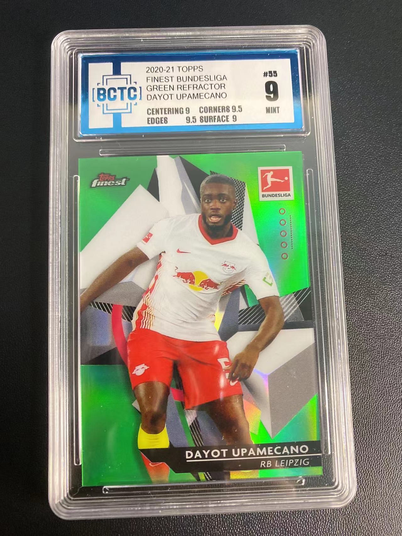 2021 Topps Finest Dayotchanculle Upame 德甲finest 莱比锡红牛 乌帕梅卡诺 绿折 63/99编 ...