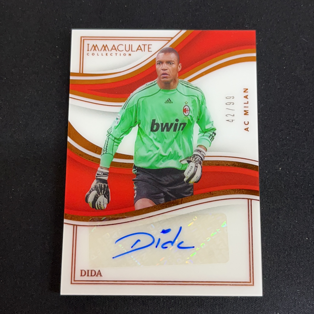 2023-24 Panini Immaculate dida 【SS】爱咪咪 AC米兰 名宿 迪达 镜面 签字 99编 限量 微瑕如图 收藏 ...