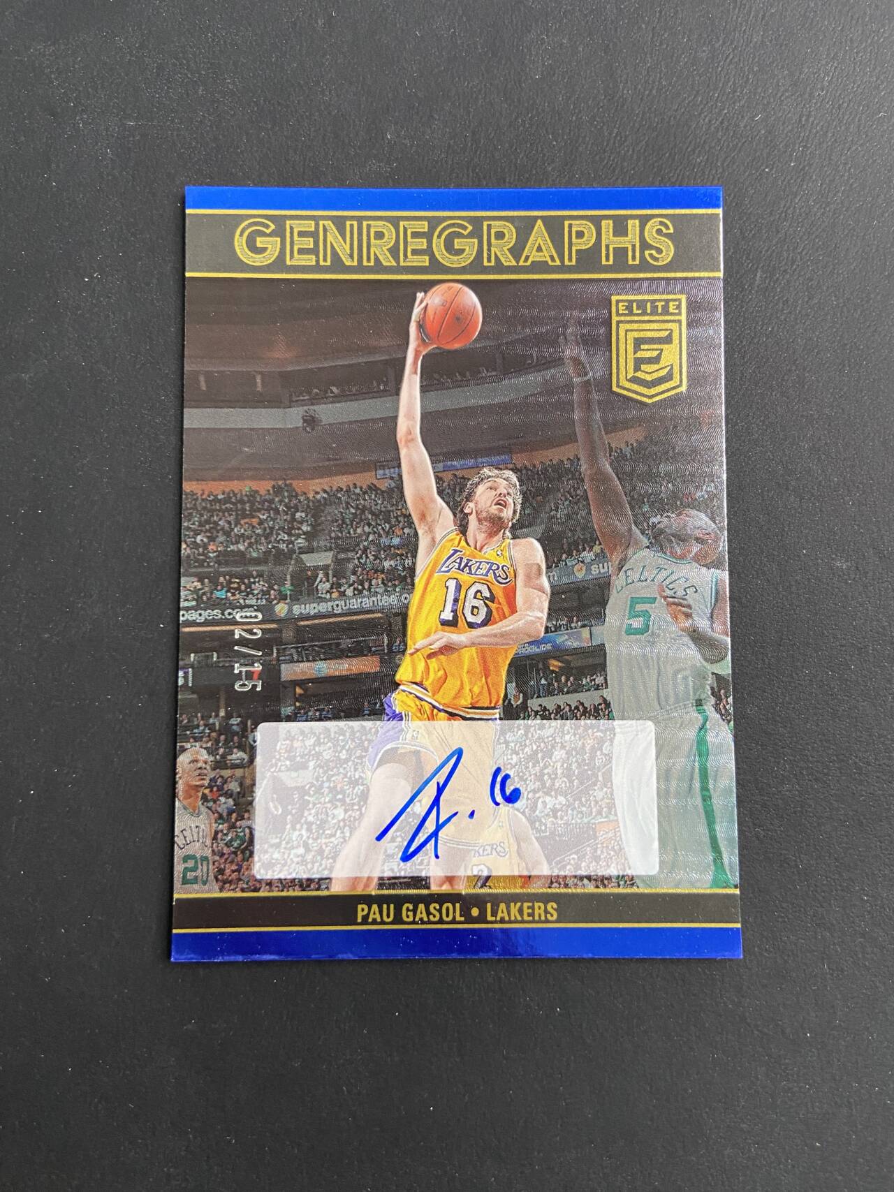 2023-24 Panini Elite Pau Gasol 【肥猫代卖】J05Z 杜蕾斯 精英 湖人 保罗 加索尔 卡签 签字 GG签 蓝 ...
