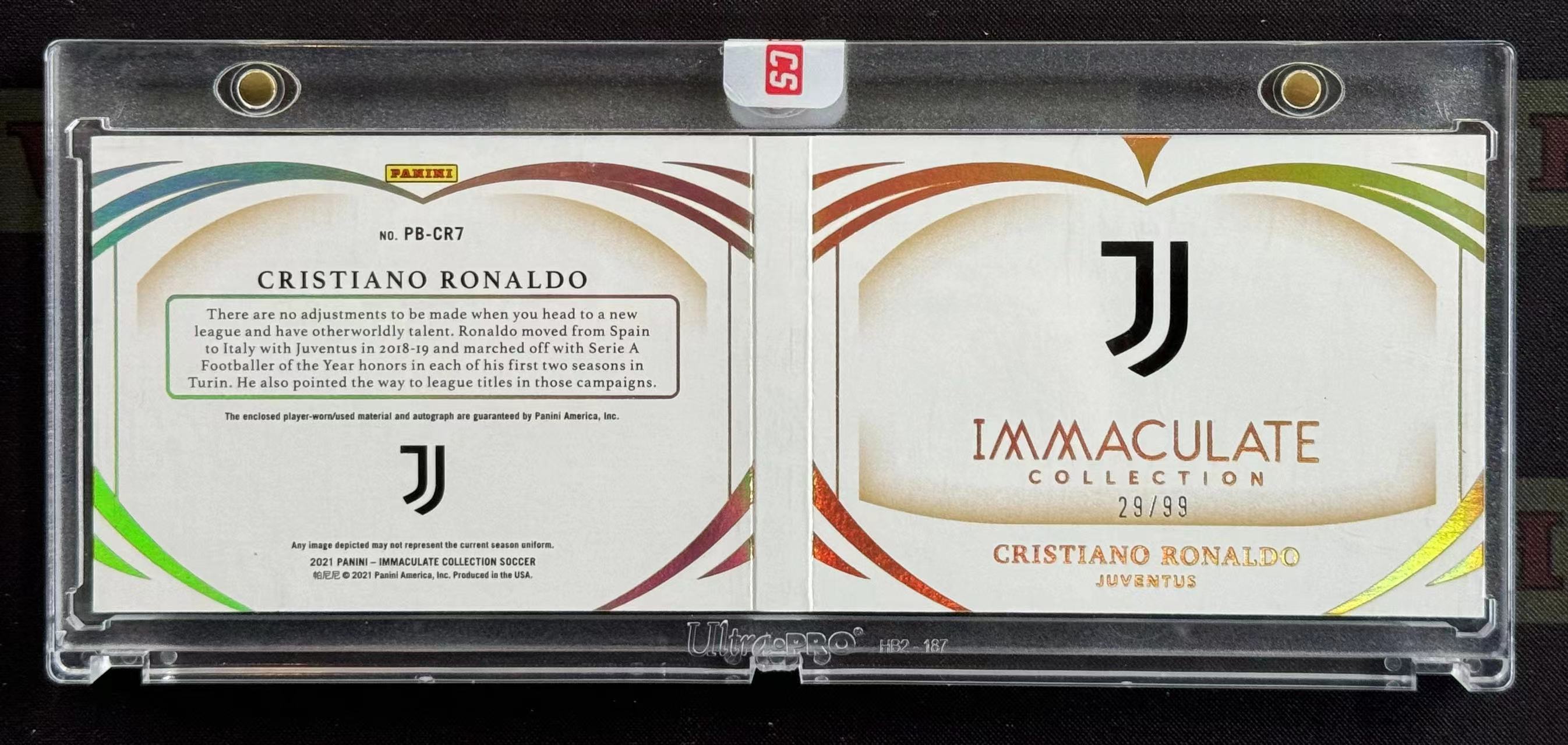2021 Panini Immaculate Cristiano Ronaldo 尤文图斯 C罗 克里斯蒂亚诺 罗纳尔多 总裁 小书 ...
