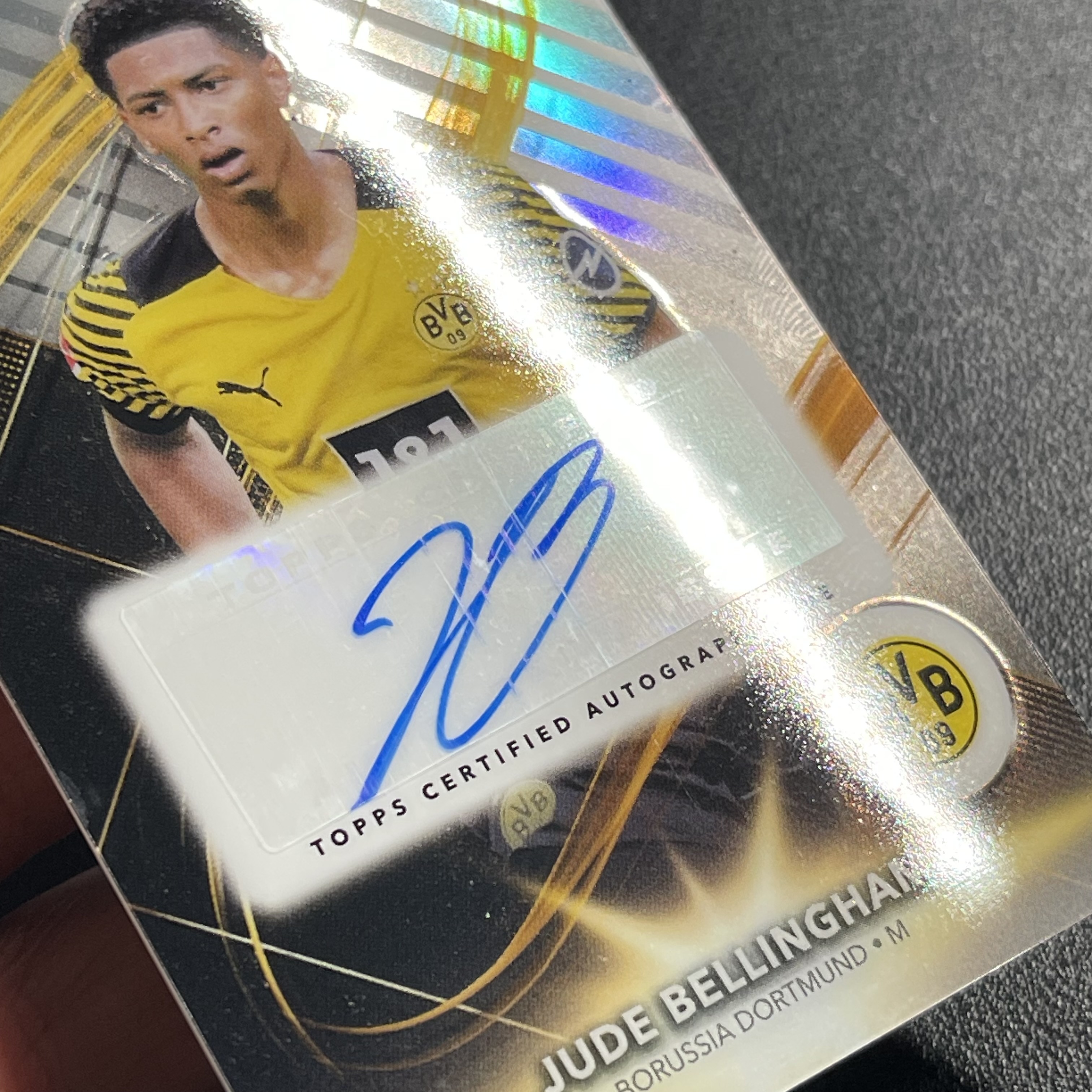 【FCB拍卖】2021-22 TOPPS CHROME BELLINGHAM 贝林厄姆 贝林汉姆 银折 签字 70编 多特蒙德 皇马 皇家 ...