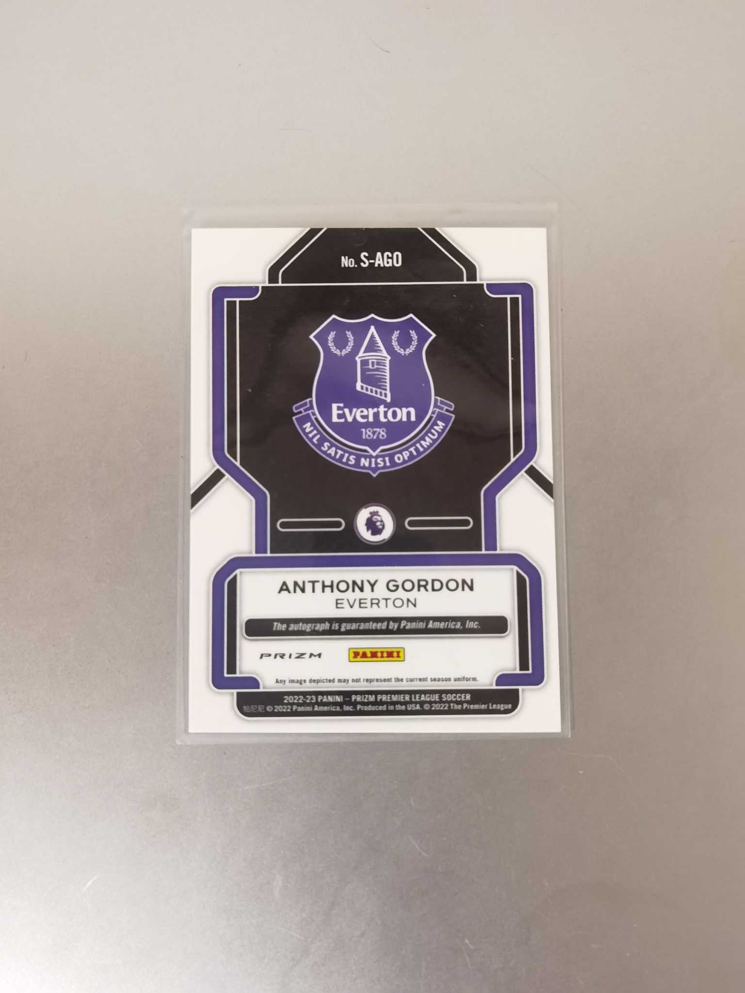 2022-23 Panini Prizm Anthony Gorden RC 英超 安东尼 戈登 银折 圈圈折 签字 英格兰 England ...