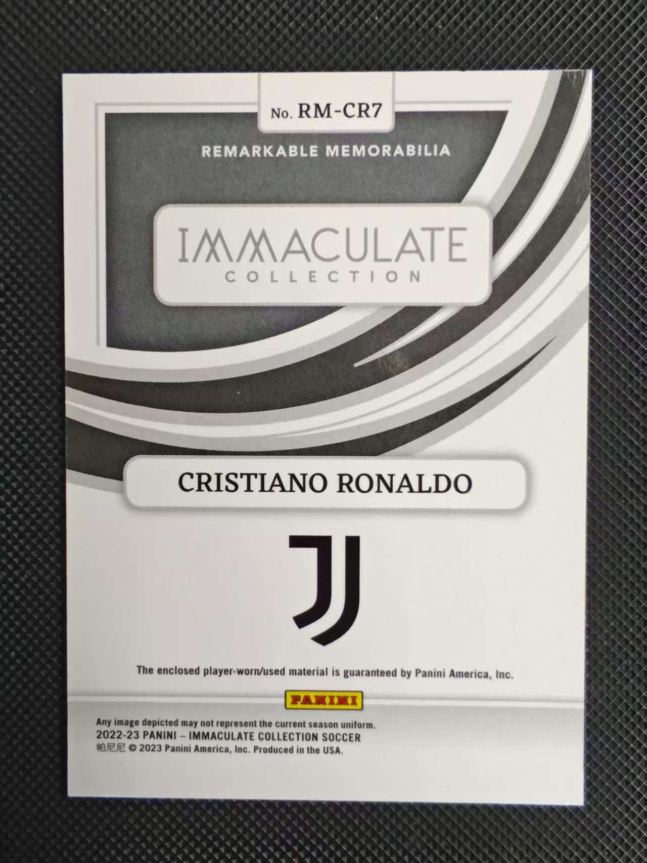 2022-23 Panini Immaculate Cristiano Ronaldo 爱咪咪 尤文图斯 皇马 克里斯蒂亚诺 罗纳尔多 C罗 ...