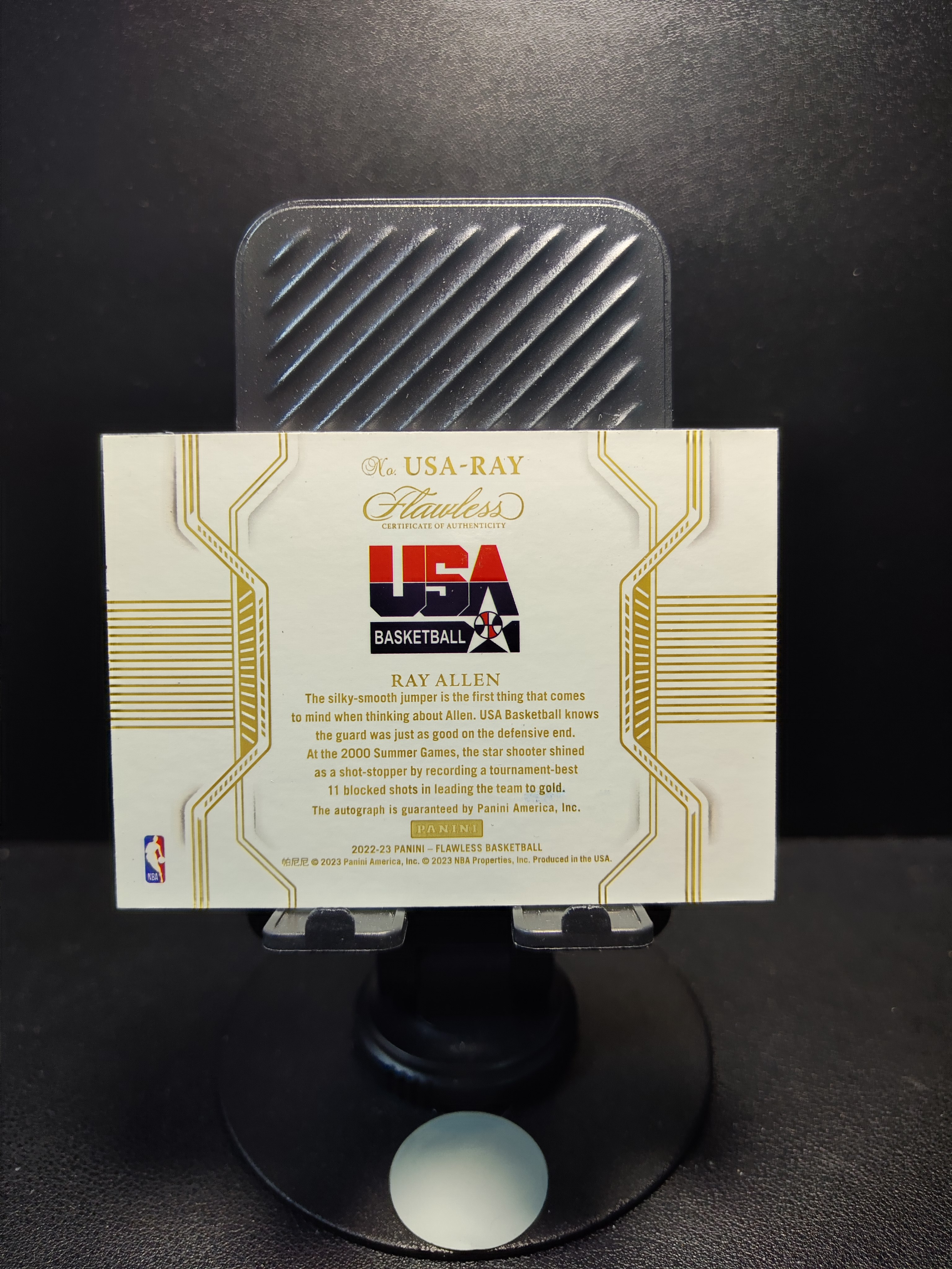 2022-23 【TSS光速代卖】 Flawless Ray Allen 雷阿伦 君子雷 USA 美国梦之队 手提 25编 银平行 签字 卡签 ...