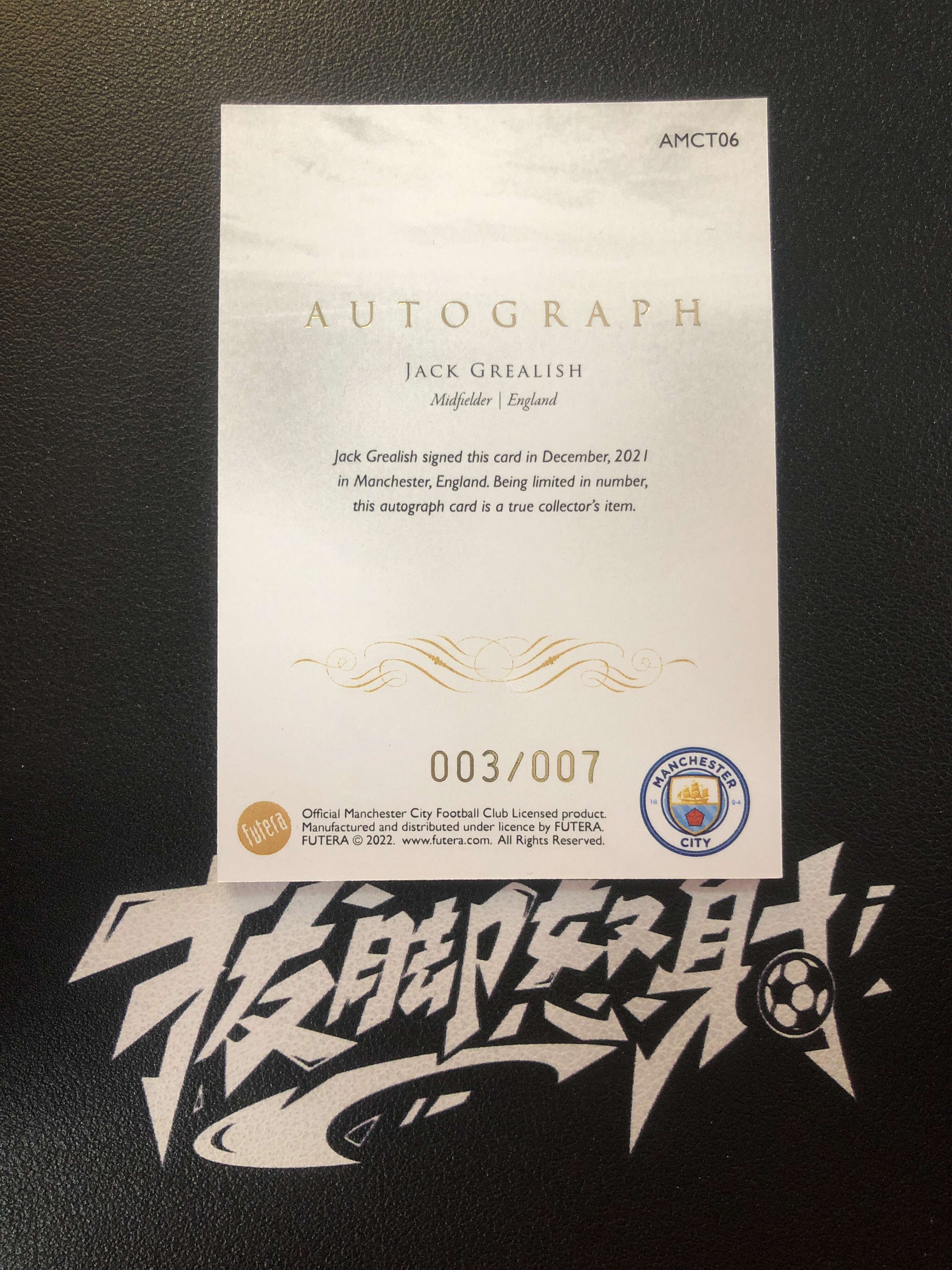 【怒射拍卖 接代卖】拔脚生非BG1 2022 Futera Unique 福特拉 曼城队盒格拉利什 曼城 签字 卡签 3/7编 加法同背 摇子 ...