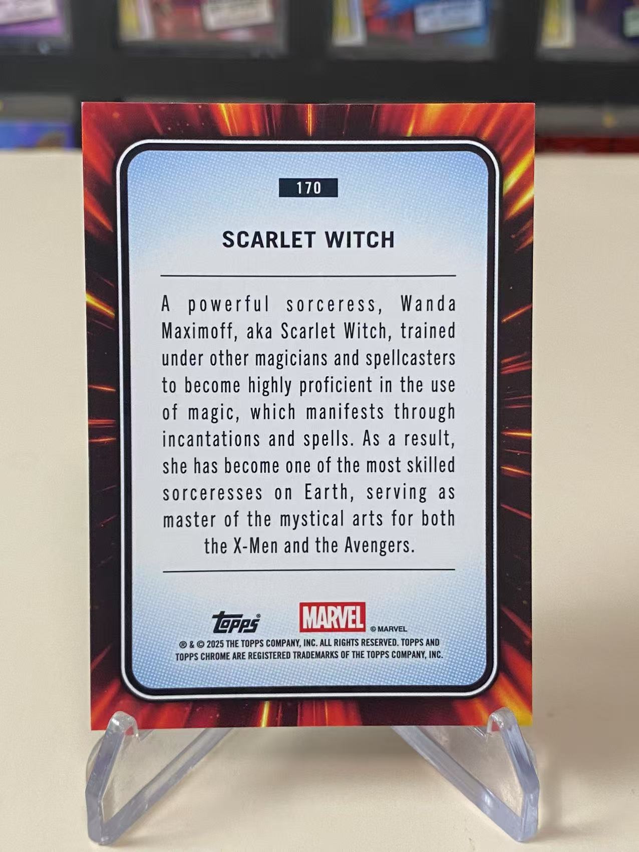 2025 Topps Marvel (MCU) Chrome 漫威 TC 红钢铁侠折 限编001/100 首编 绯红女巫 收藏专收 卡品细节图 ...