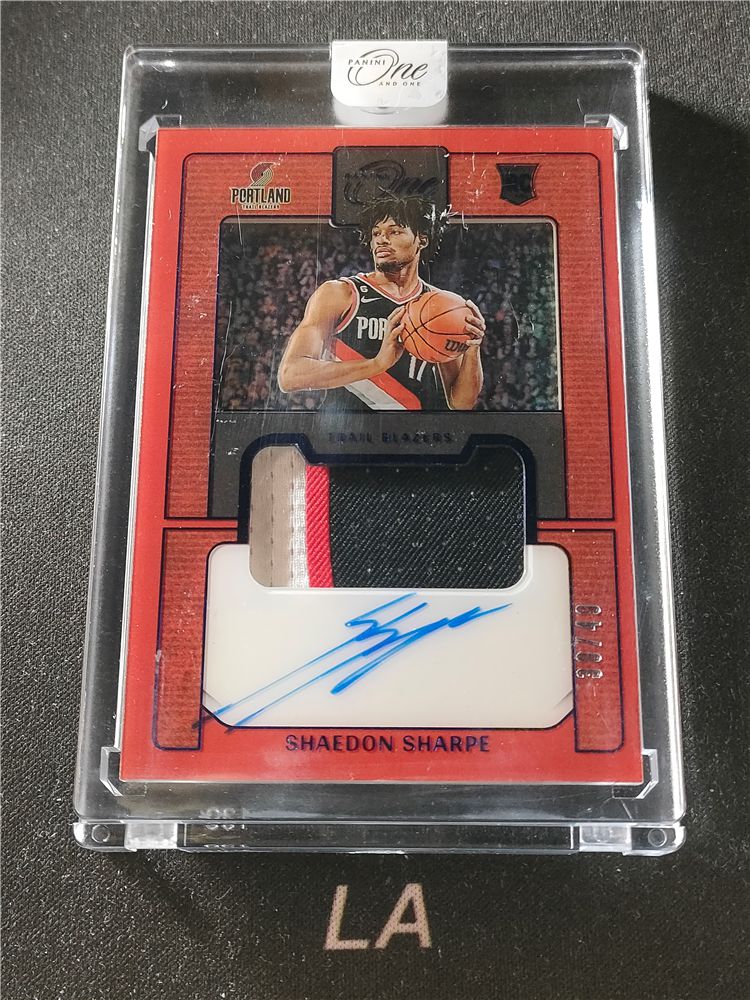 【LA拍卖】2022-23 Panini One and One Shaedon Sharpe 新秀RC 谢登 夏普 开拓者队 超级潜力股 ...