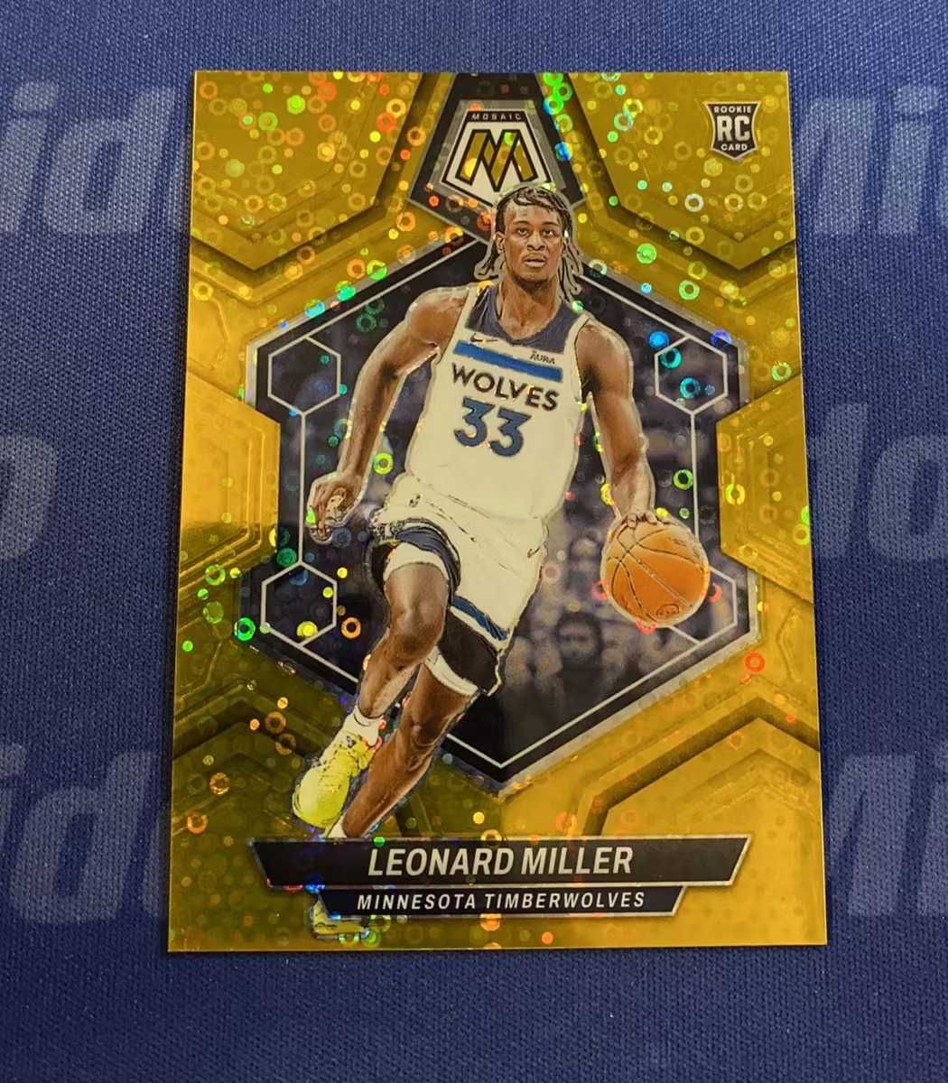 2023-24 Panini Mosaic Leonard Miller RC 【米多多拍卖】马赛克 新秀 金泡泡折 金折 10编 伦纳德 ...