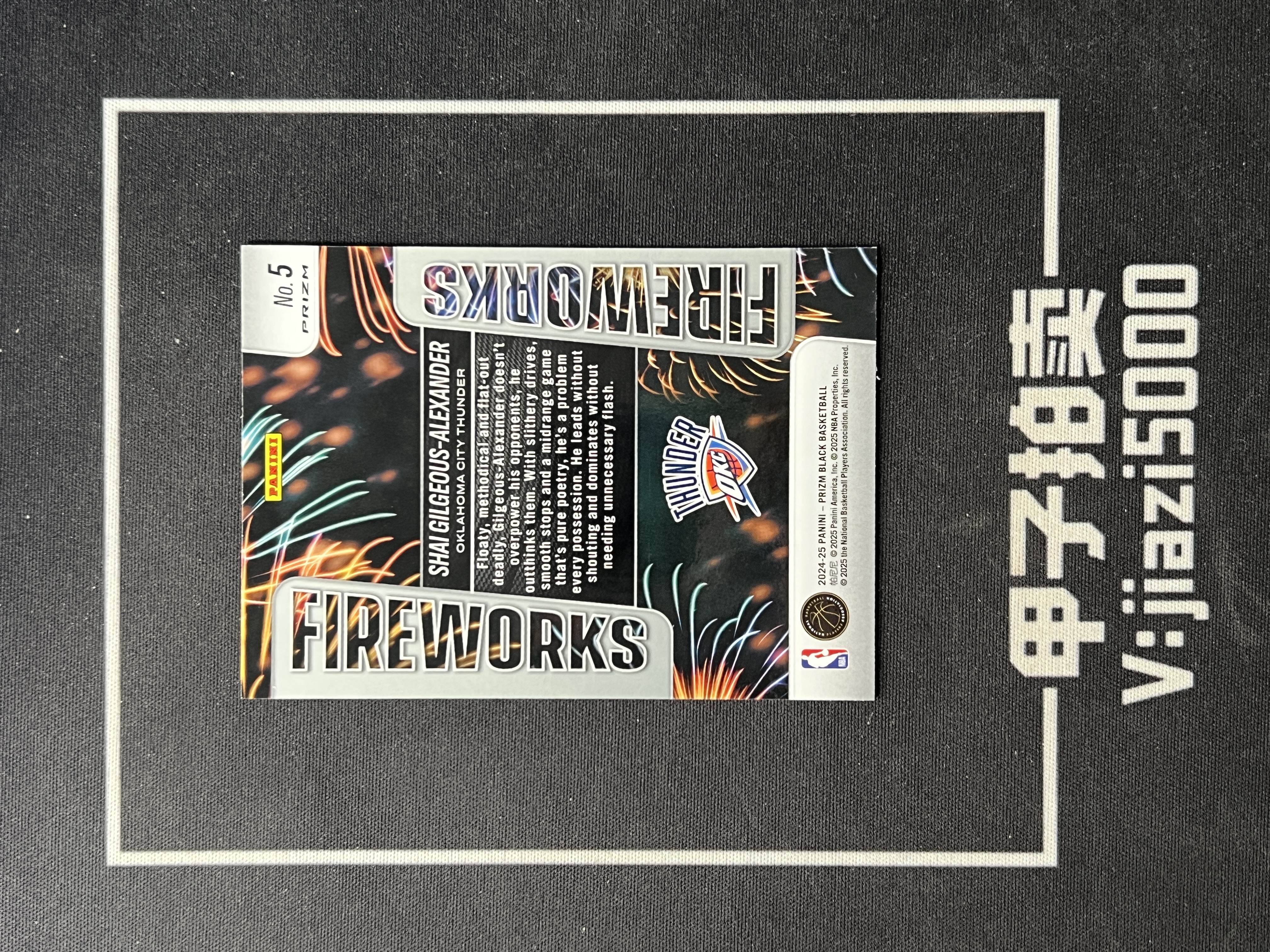 【甲子拍卖】2024-25 Panini Prizm Black Shai Gilgeous Alexander PZ 雷霆 SGA 亚历山大 ...
