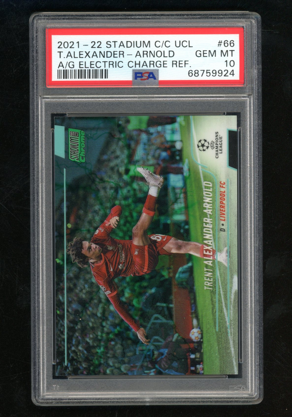 【US10-X842】21-22 Topps Stadium Club Chrome 欧冠竞技场 折射 绿闪电折 阿诺德 利物浦 110/ ...