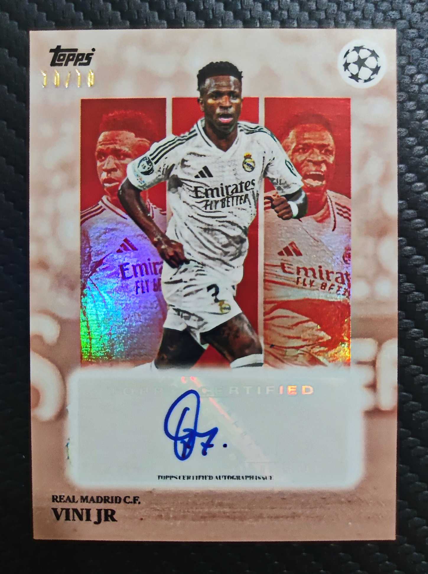 2025 Topps simplicidad Vinicius Junior 欧冠 极简 巴西 皇马 维尼修斯 小熊 10/10编 尾编 红折 ...