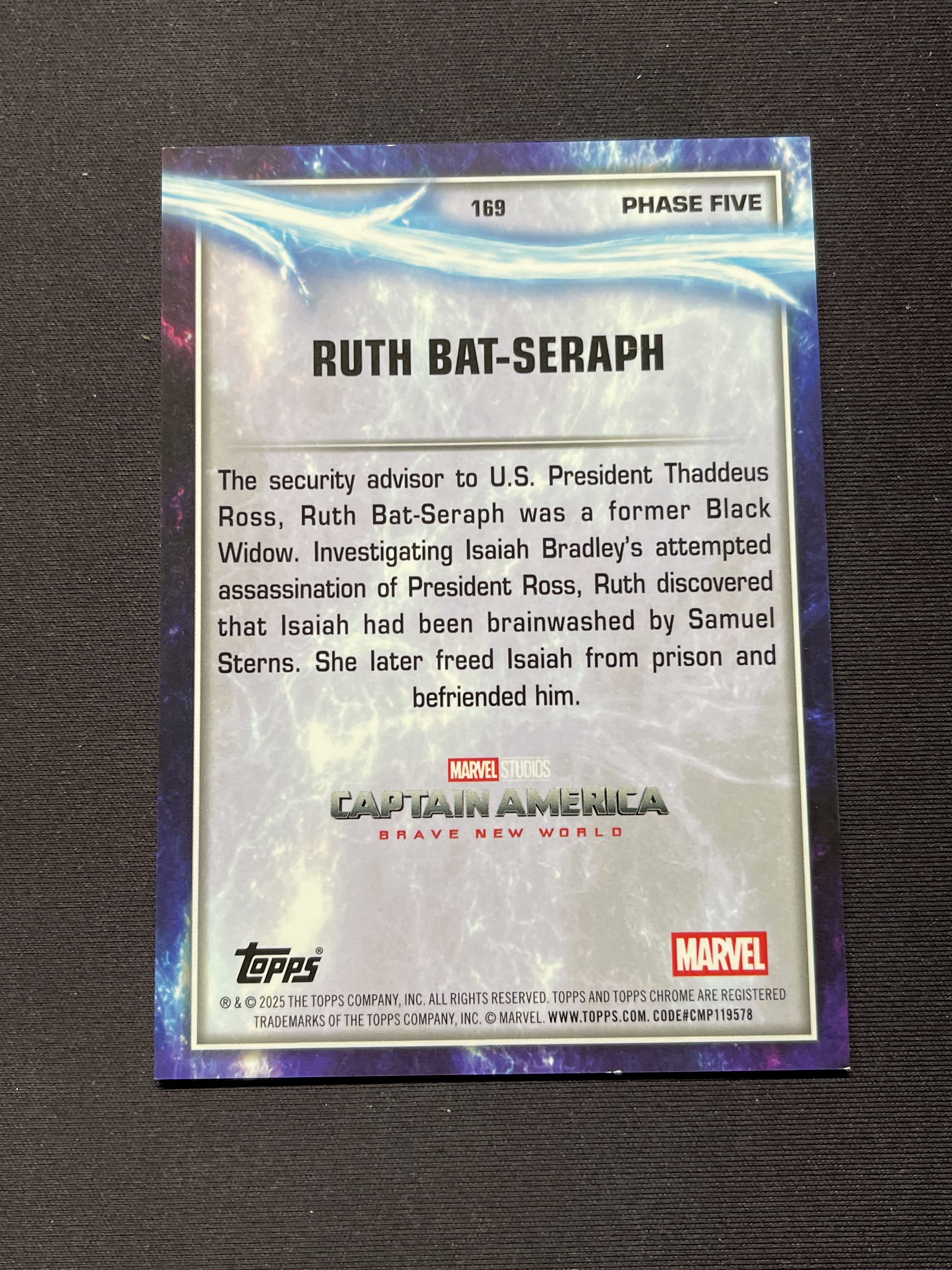 2025 Topps Marvel Studios Ruth Bat-Seraph Chrome 漫威 美国队长4 露丝·巴特-塞拉夫 首秀 ...