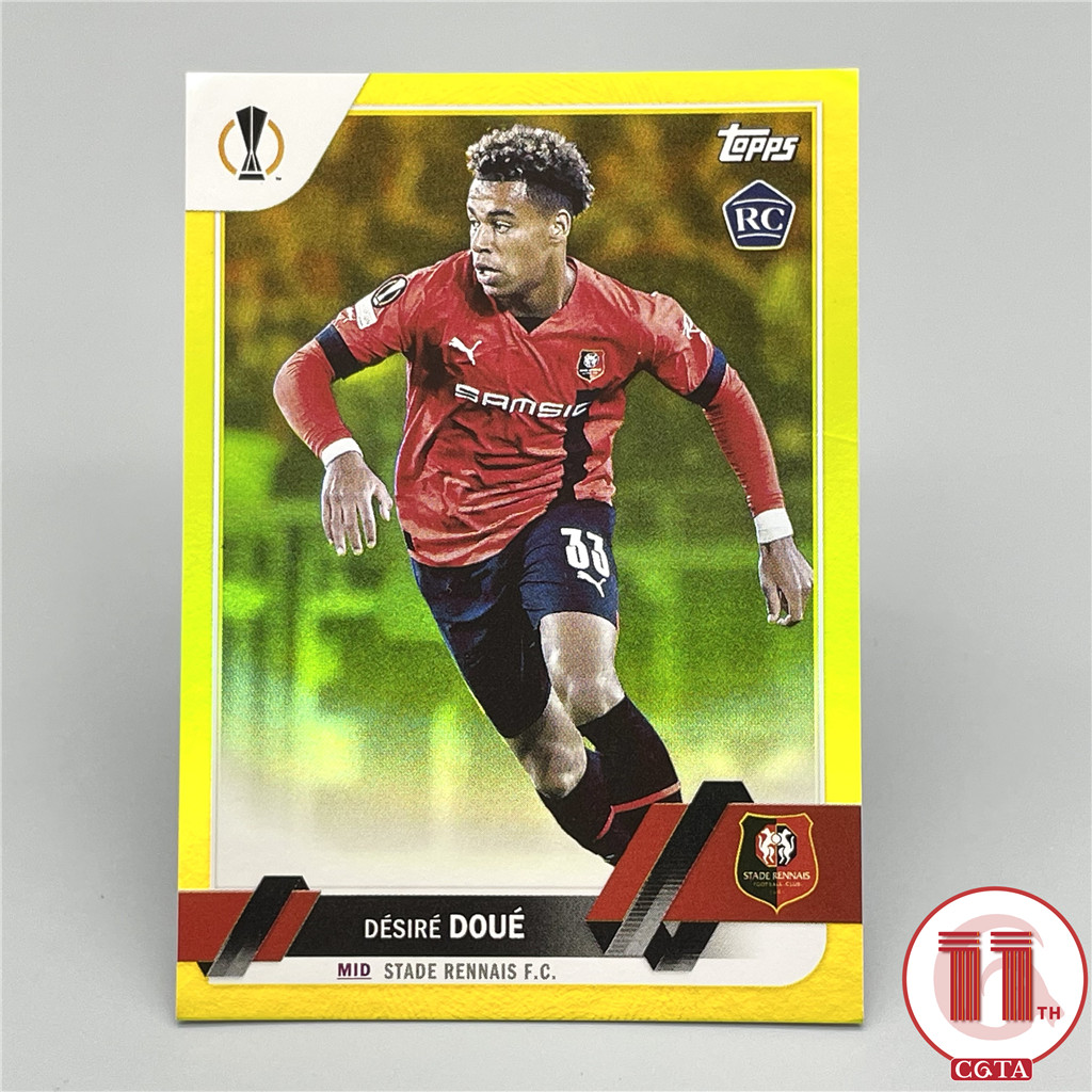 【CGTA越秀山】2022-23 Topps 欧冠Competitions UCC 雷恩 杜埃 RC新秀 263/299编 金折base ...