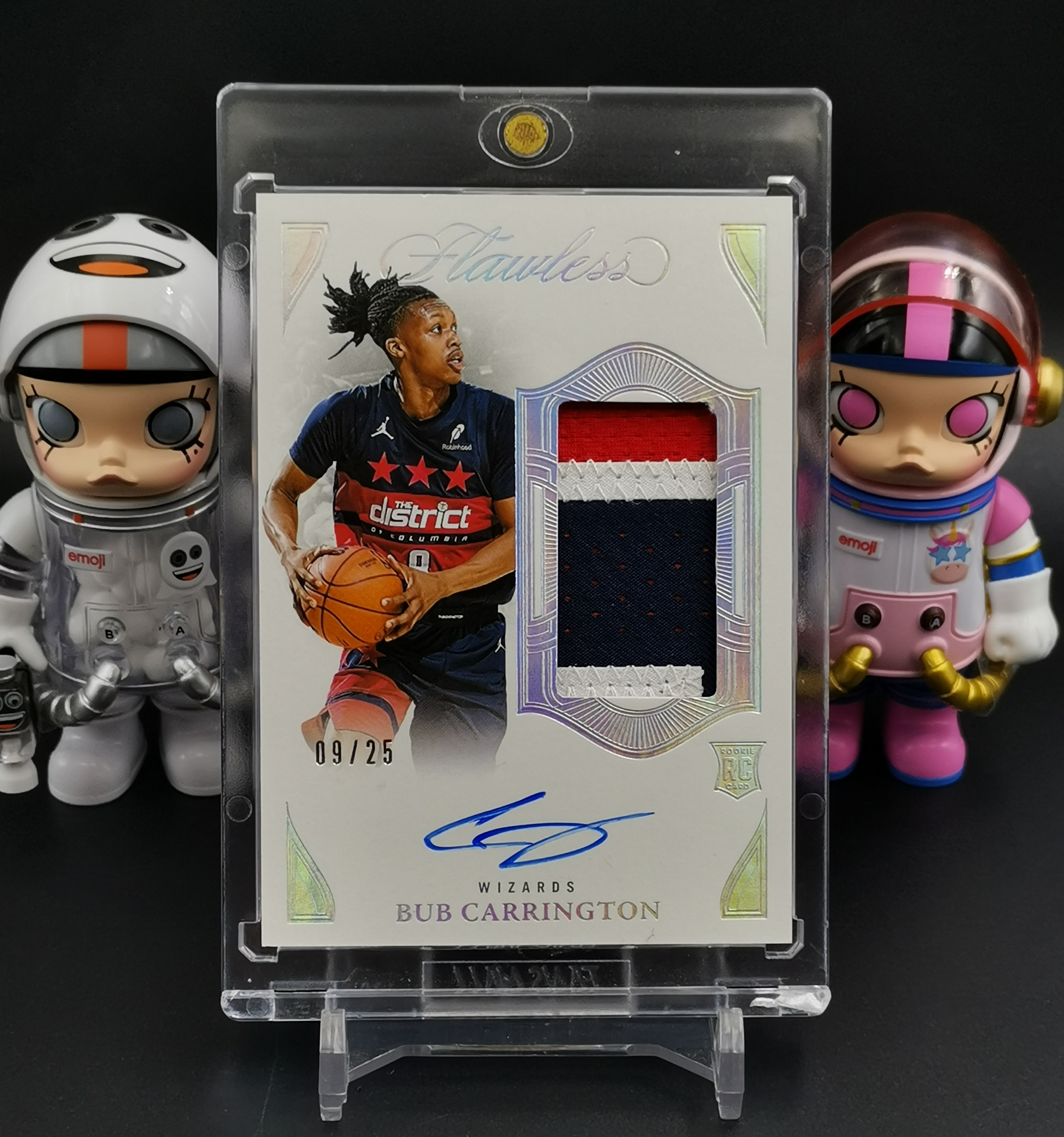 2024-25 Panini Flawless Bob Carrington RC 【学浪】手提 奇才新秀 卡灵顿 双色球衣切割 签字 卡签 ...