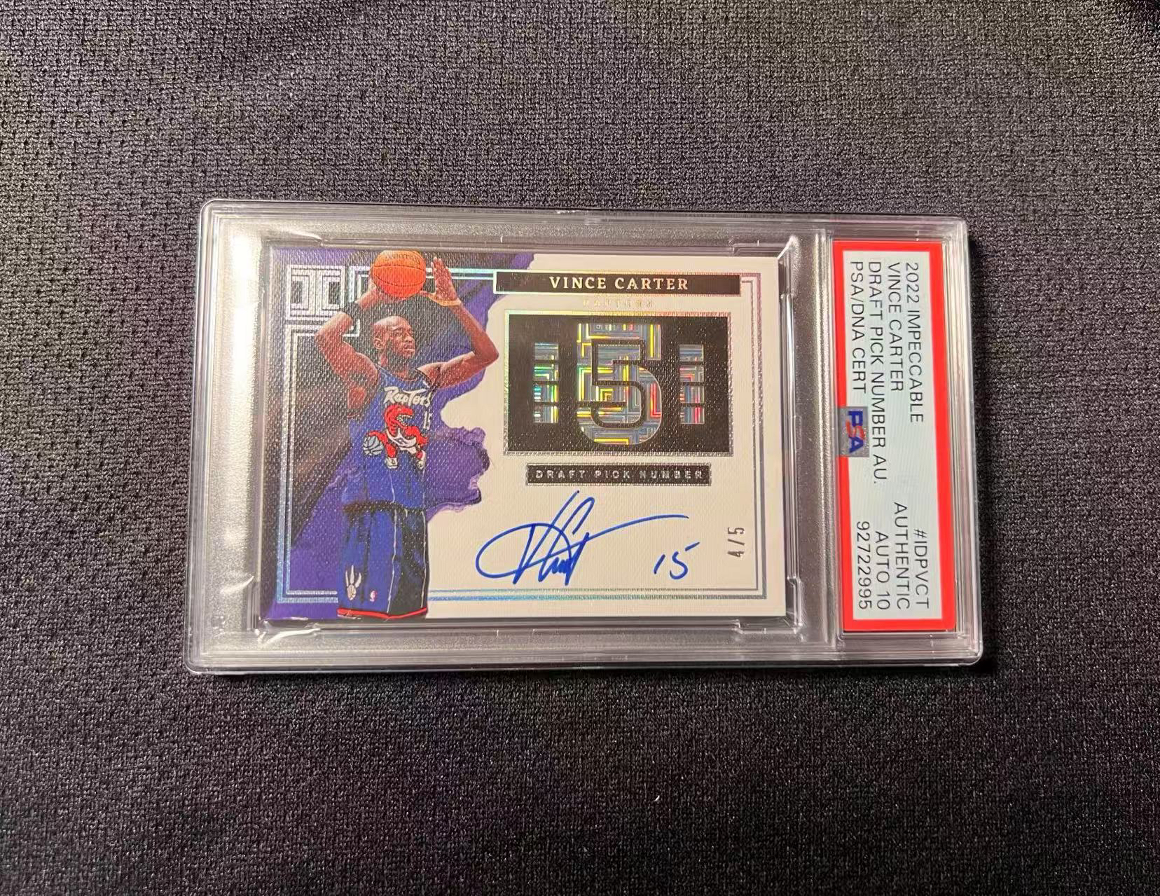 2022 Panini Impeccable Vince Carter DRAFT PICK NUMBER PSA10 Carter 文斯 卡 ...