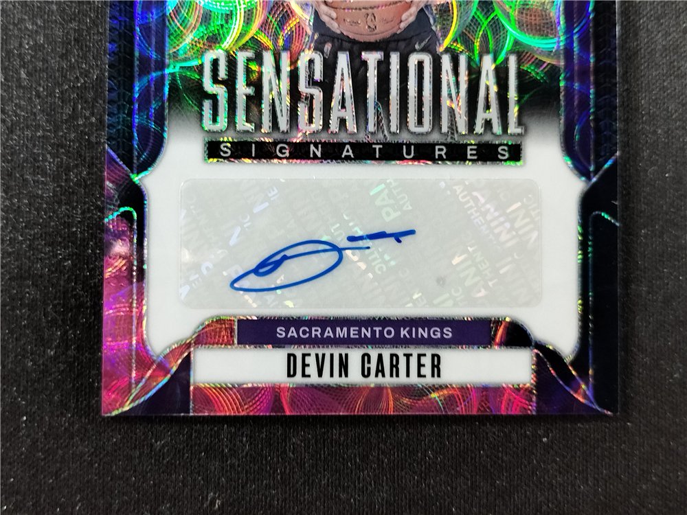 【LA拍卖精品】2024-25 Panini Prizm Devin Carter 新秀RC 德文 卡特 国王队 星云折 星云圈圈折 1/1 ...
