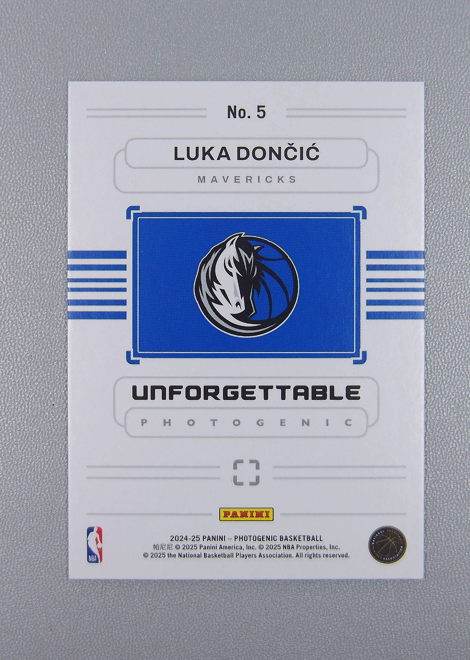 2024-25 Panini Photogenic Luka Doncic 卢卡 东契奇 独行侠 18/49编 Unforgettable ...
