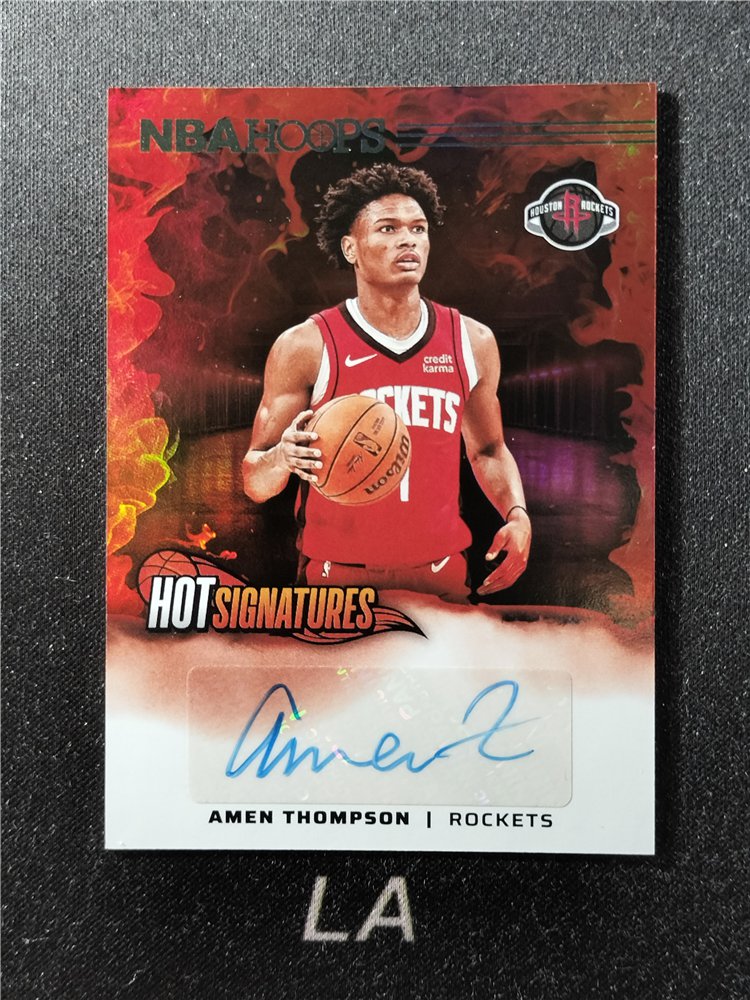 【LA拍卖】2024-25 Panini Hoops Amen Thompson 阿门 汤普森 火箭 折射 Hot Signatures 签字 ...
