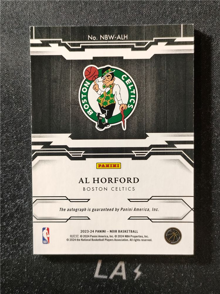 【LA拍卖】2023-24 Panini Noir Al Horford 诺尔 艾尔 霍福德 绿军福将 凯尔特人 黑白版 Auto 卡签签字 ...