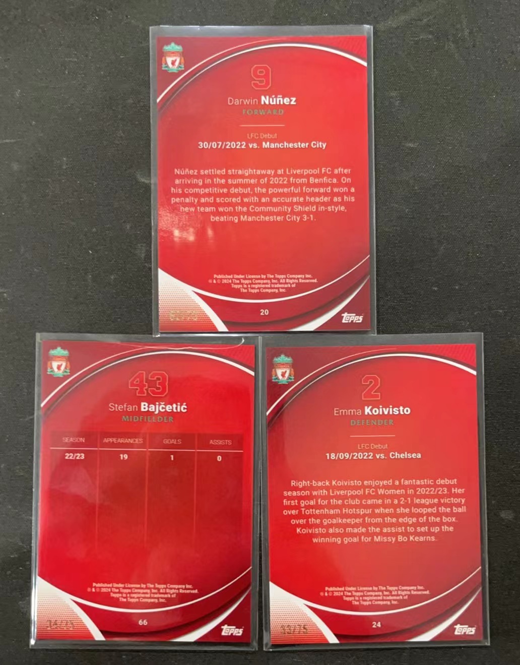 【长安代卖】2023-24 Topps Chrome Liverpool Team Set 利物浦队盒 达尔文努涅斯 巴伊切蒂奇 新秀RC ...